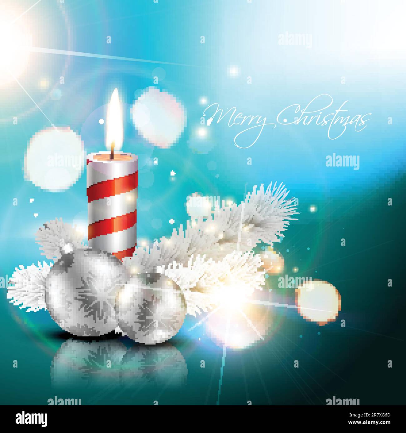 beautiful blue christmas design vector illustration Stock Vector Image ...