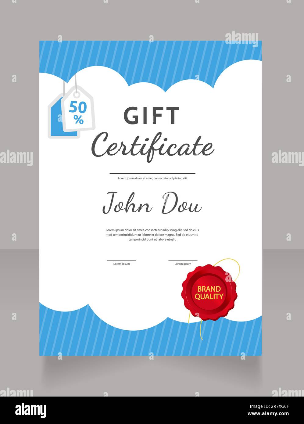 Retail store discount certificate design template Stock Vector Image & Art - Alamy