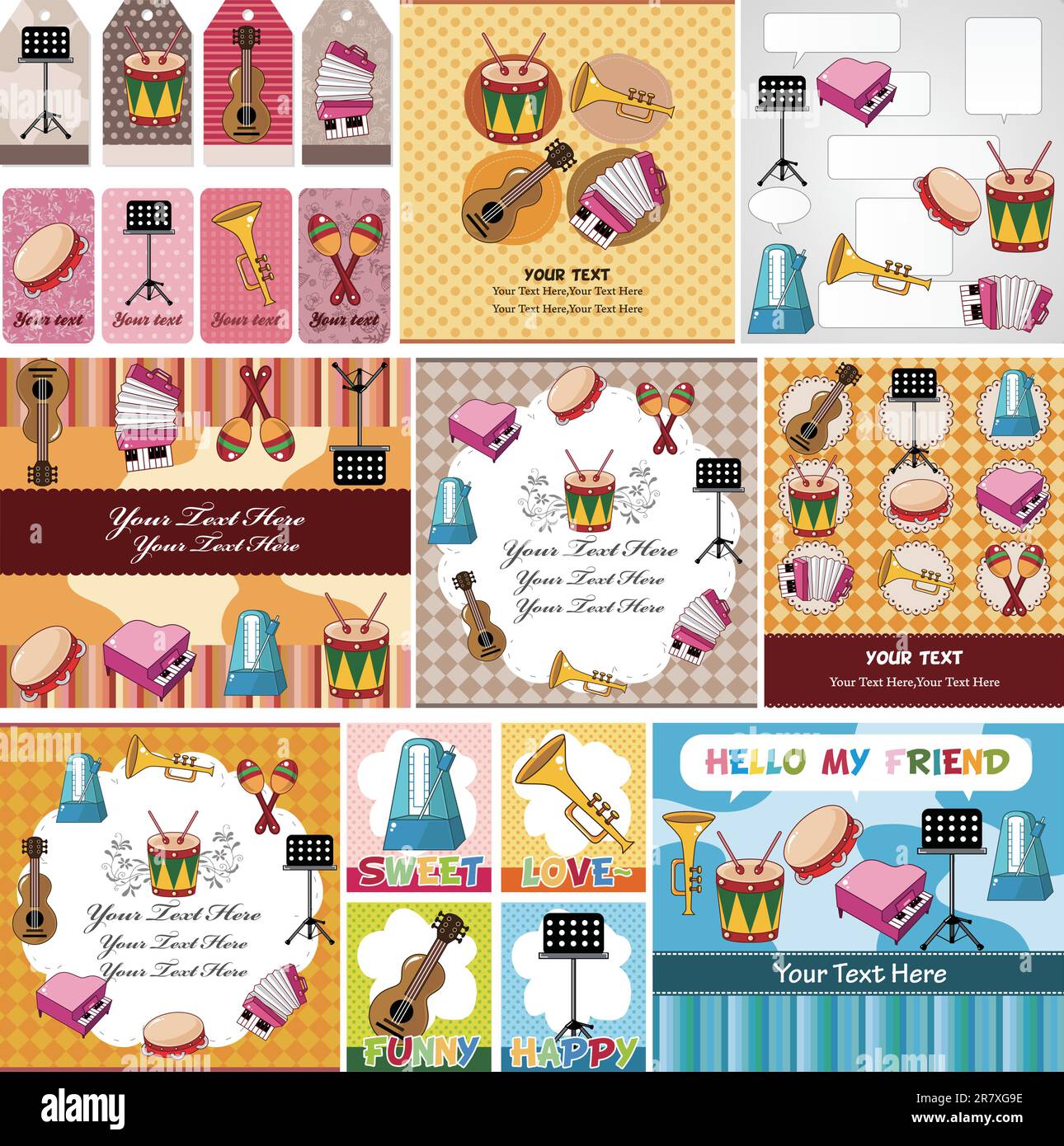 Musical instruments card Stock Vector Image & Art - Alamy