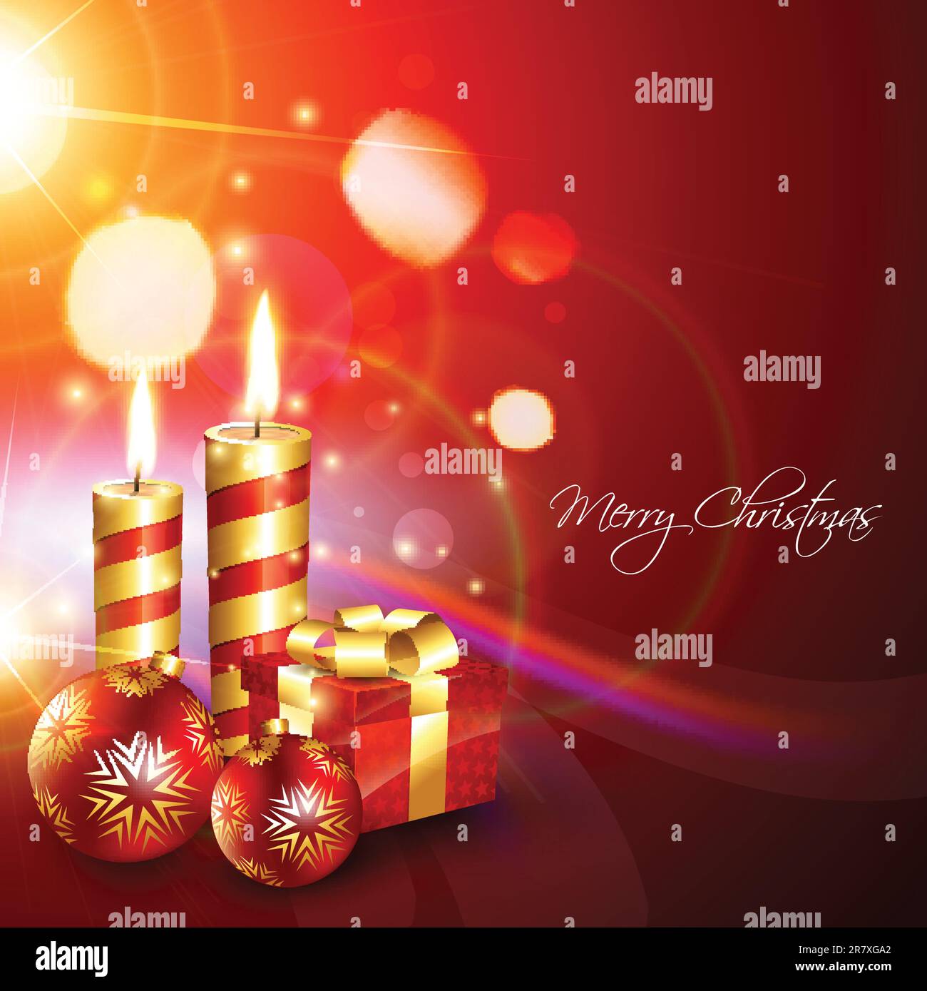 Present gift box candle Stock Vector Images - Alamy