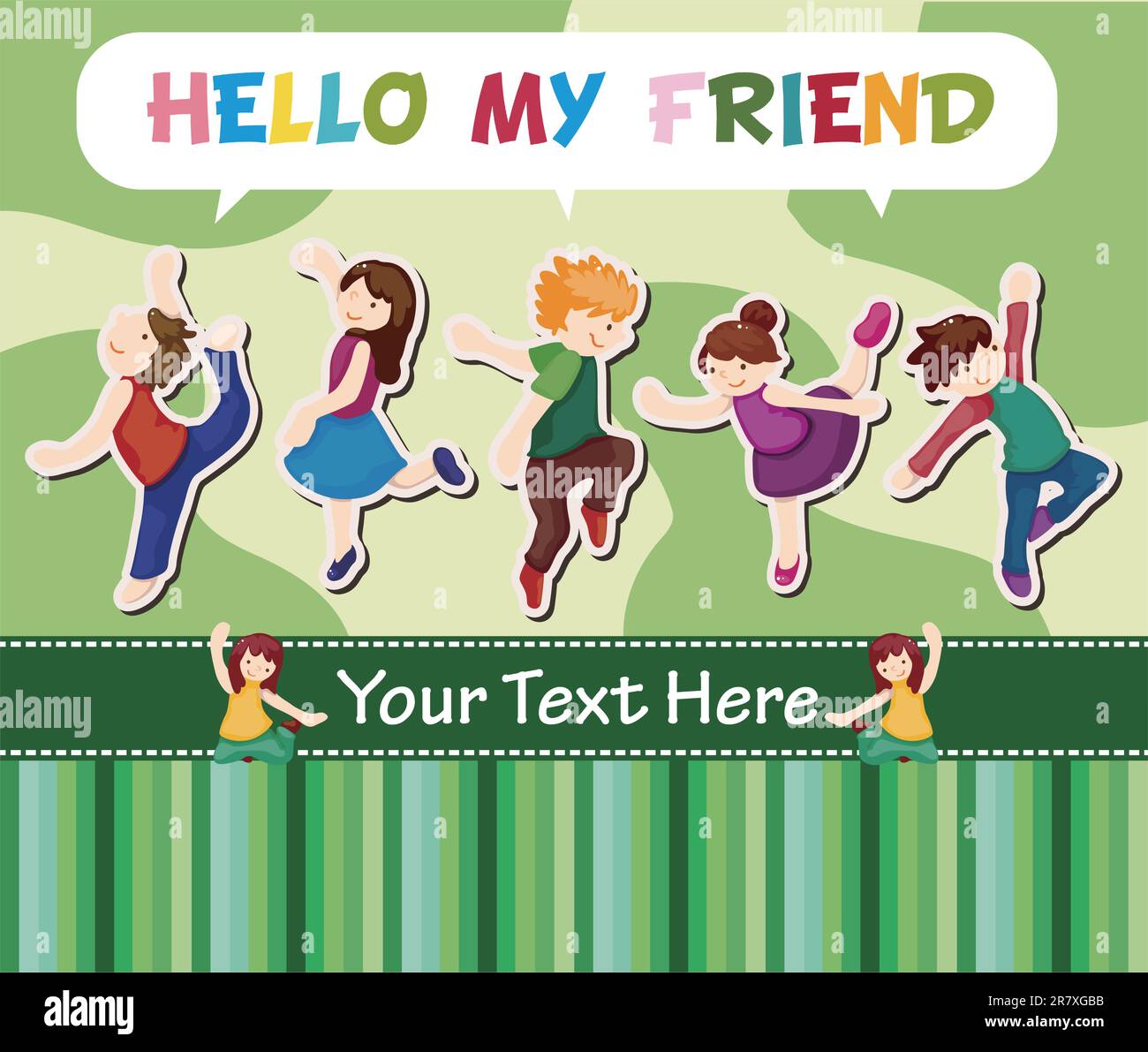 cartoon dancer card Stock Vector Image & Art - Alamy