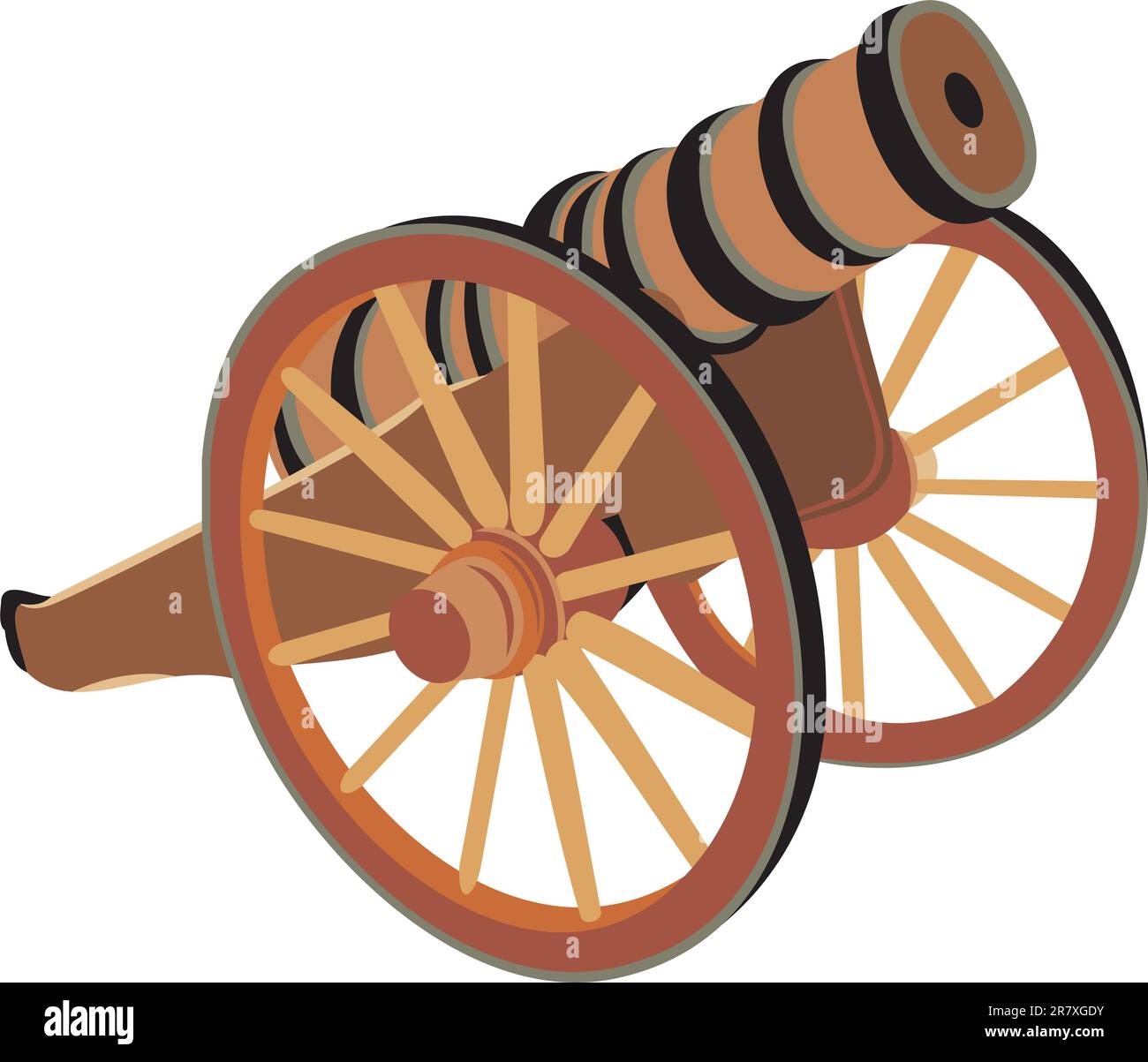 The big gun. Old gun. The heavy tool Stock Vector Image & Art - Alamy