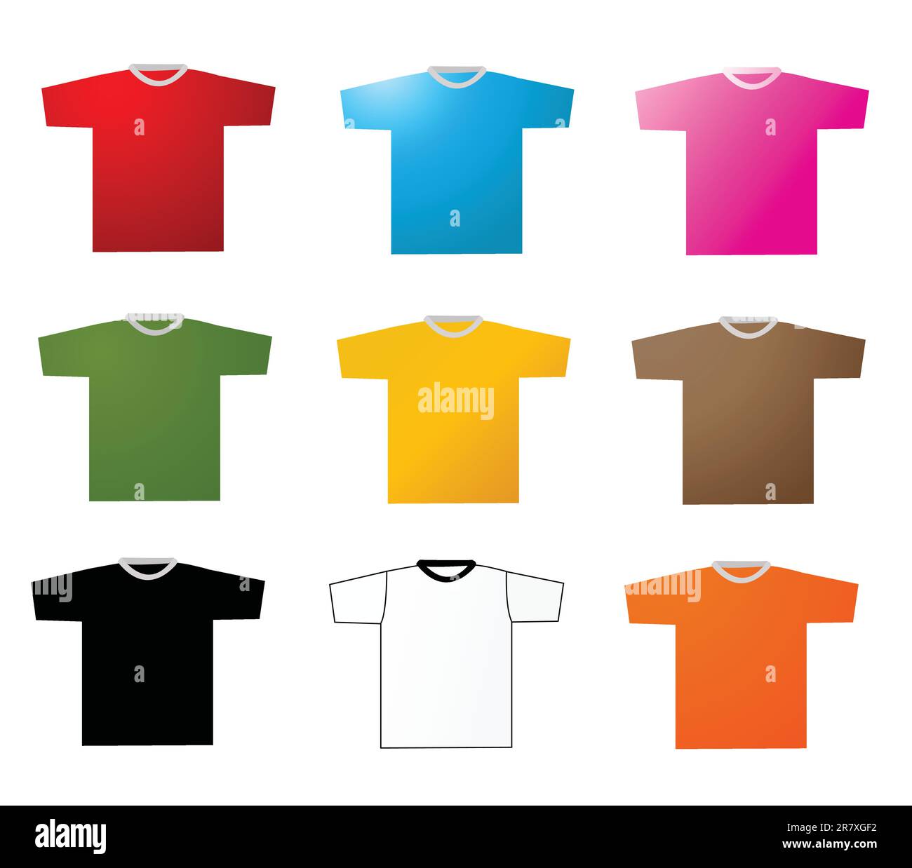 Set of tee shirts vector Stock Vector Image & Art - Alamy