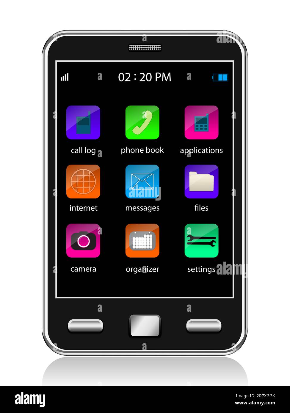 Touchscreen smartphone, vector Stock Vector Image & Art - Alamy