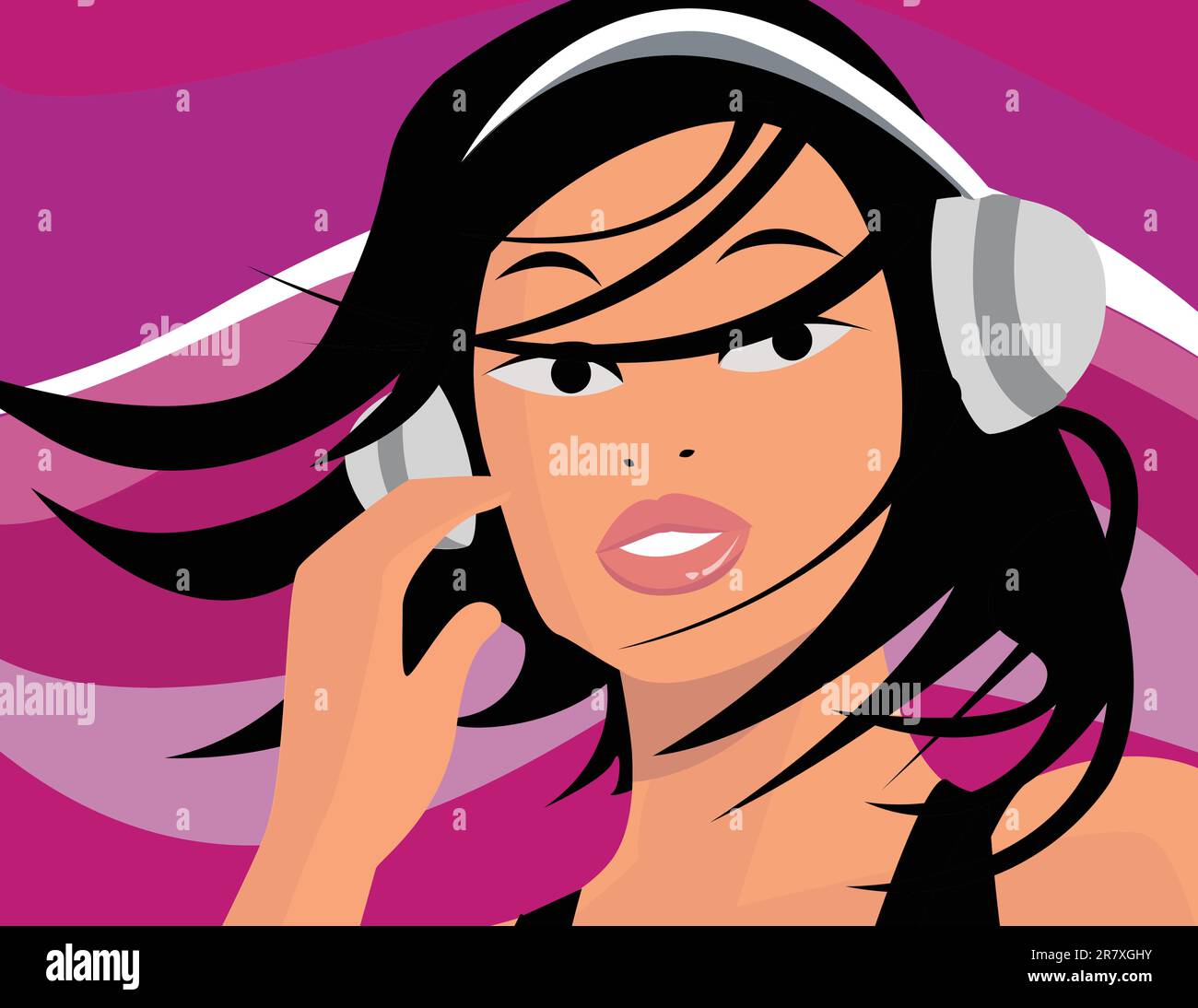 Listening girl Stock Vector Images - Alamy