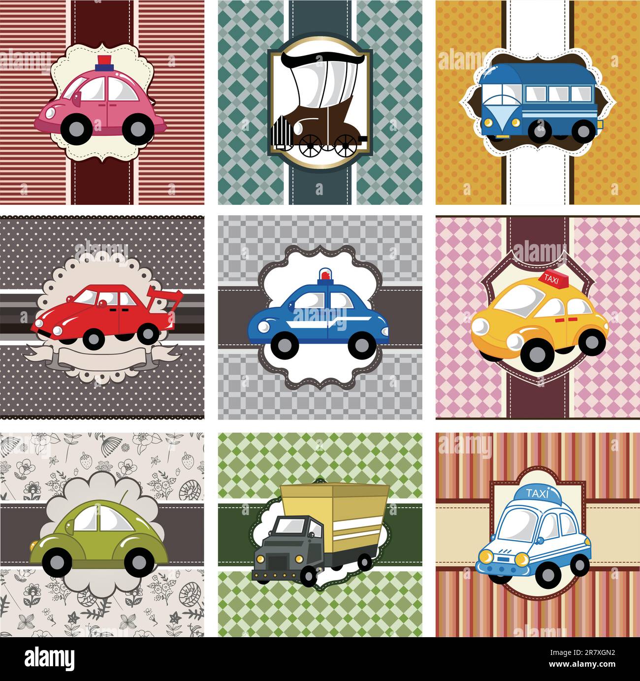 cartoon car card Stock Vector Image & Art - Alamy