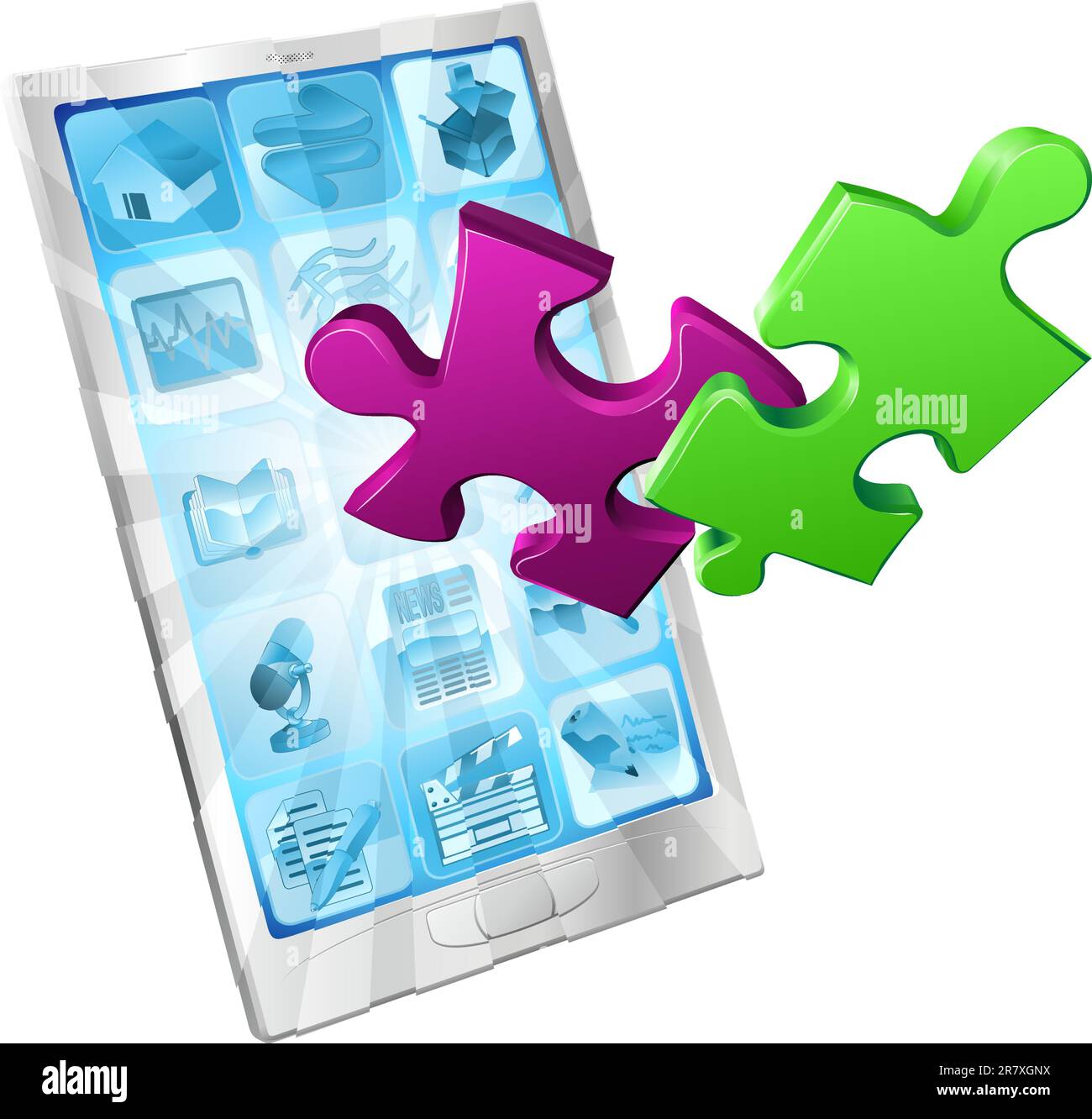 Computer network jigsaw Stock Vector Images - Alamy