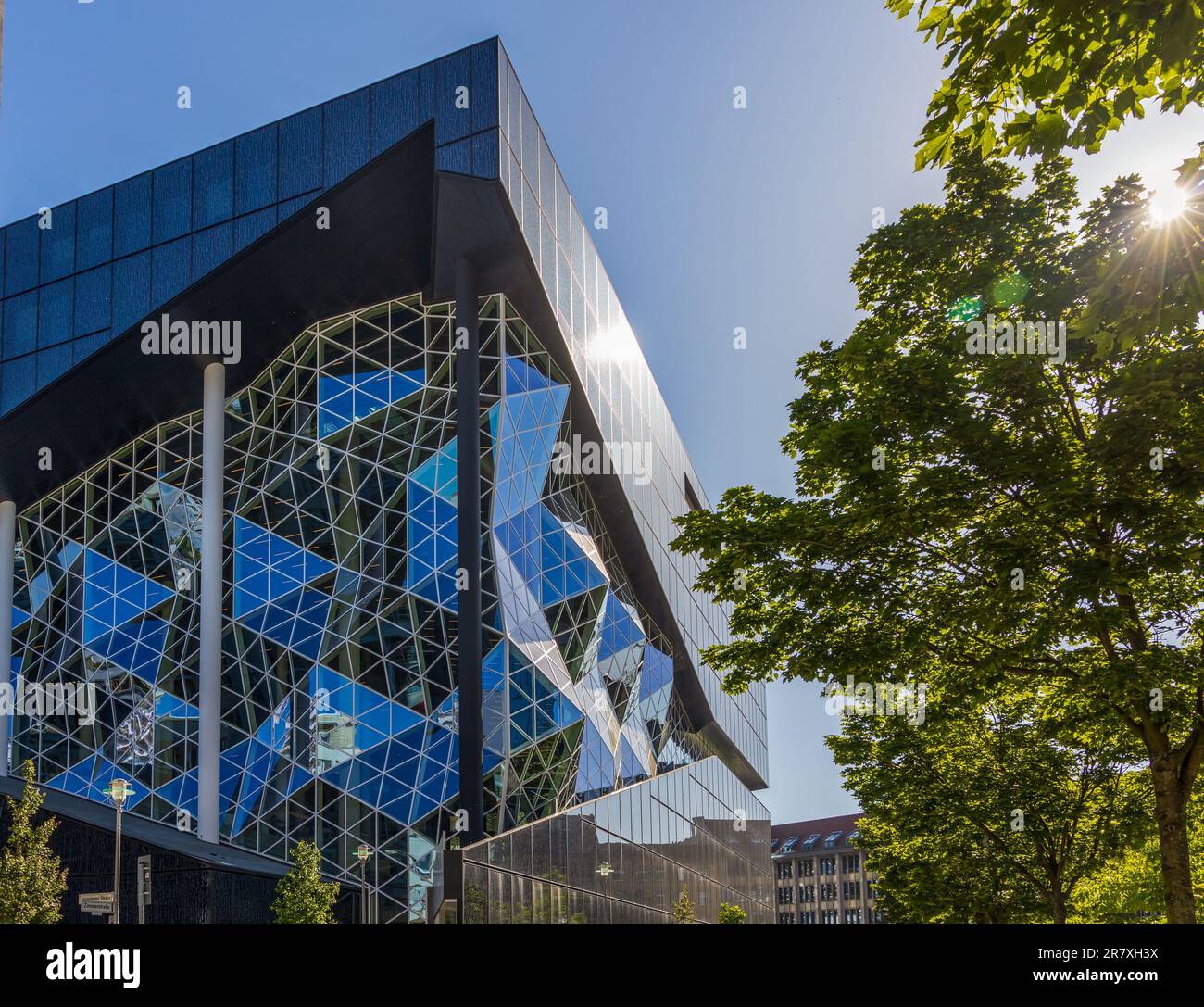 Modern architecture buildings of glass and metal in Berlin, Germany ...