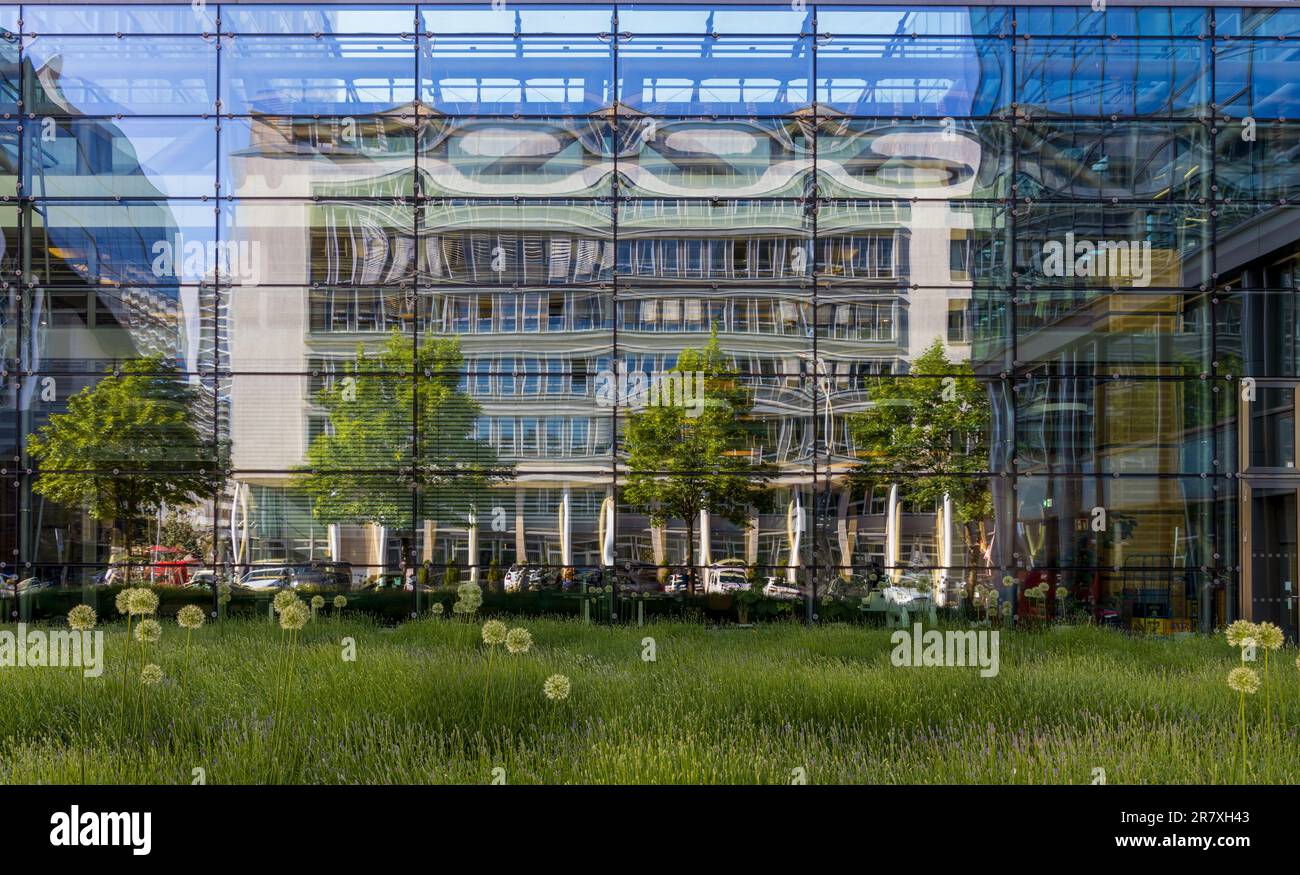 Modern architecture buildings of glass and metal in Berlin, Germany ...