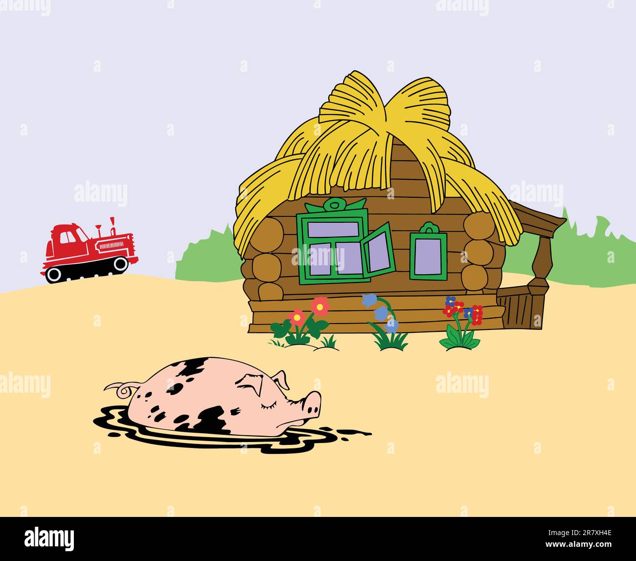 Rustic wooden building Stock Vector Images - Alamy