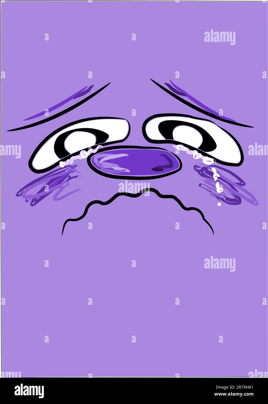 Sad simple face symbol - vector Stock Vector Image & Art - Alamy