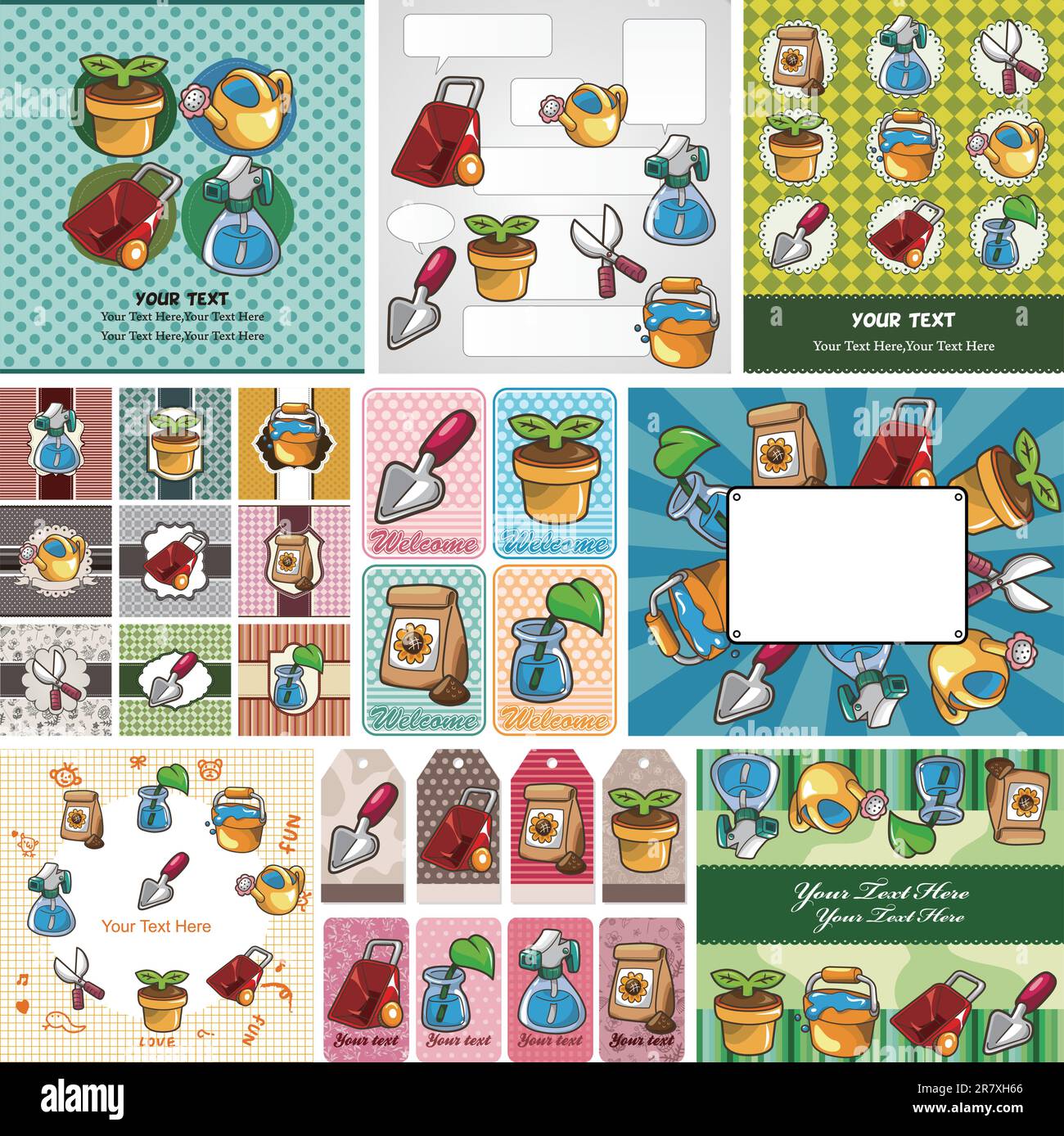 cartoon Gardening card Stock Vector Image & Art - Alamy