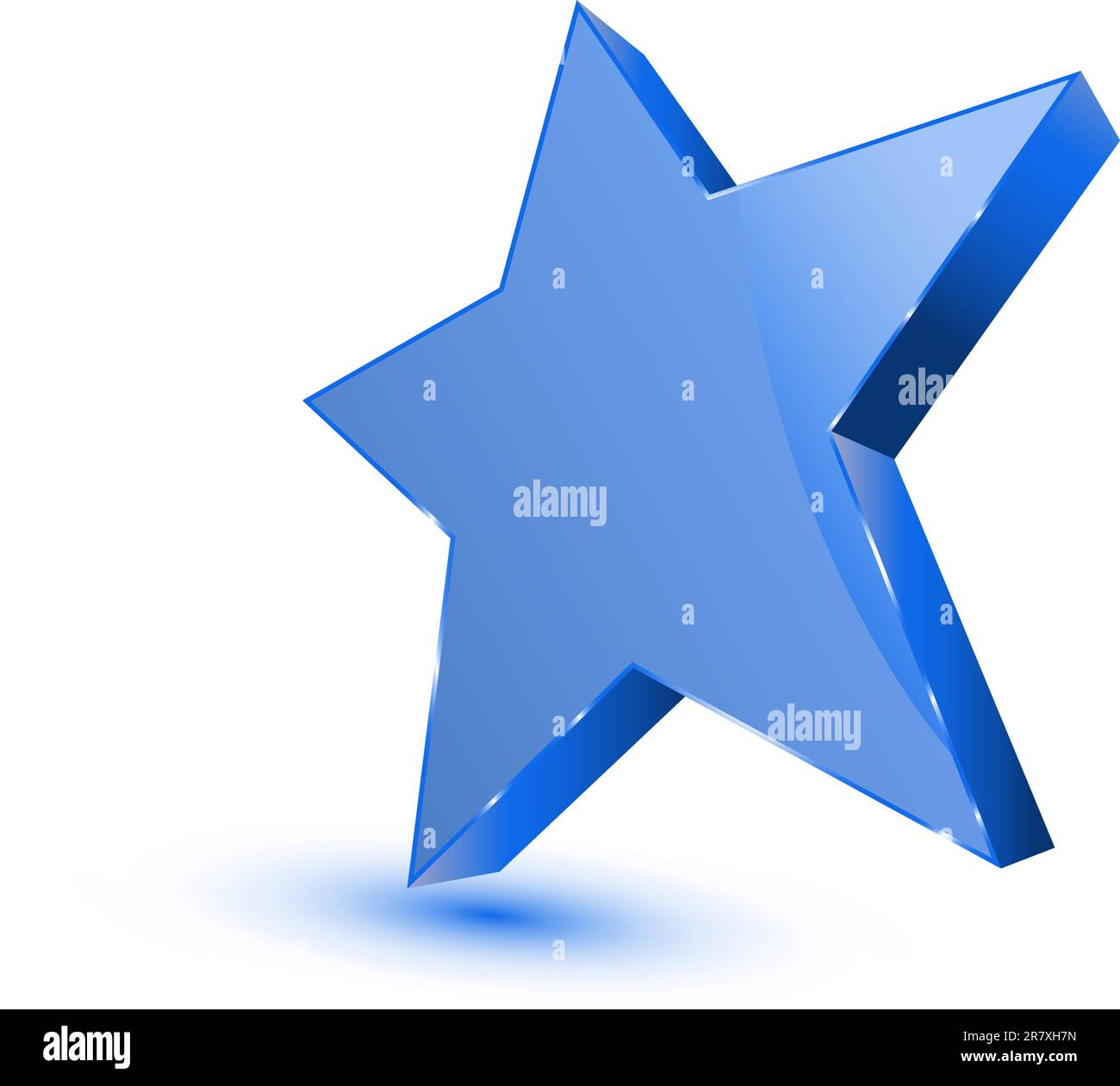 Blue star - favorites symbol on white background Stock Vector Image ...