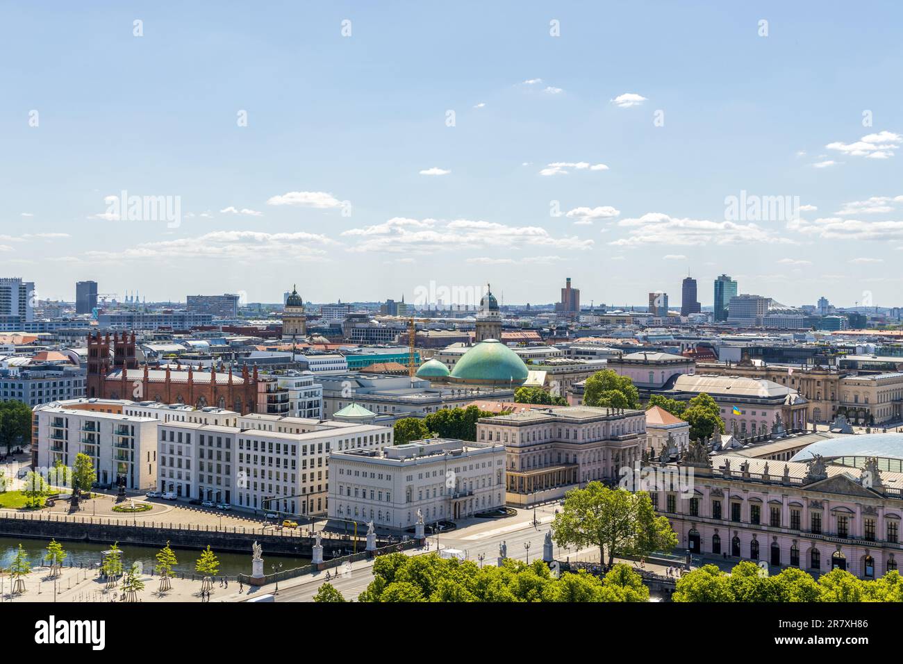 Aerial view of Berlin, Germany. Panorama of Berlin seen from the doom ...
