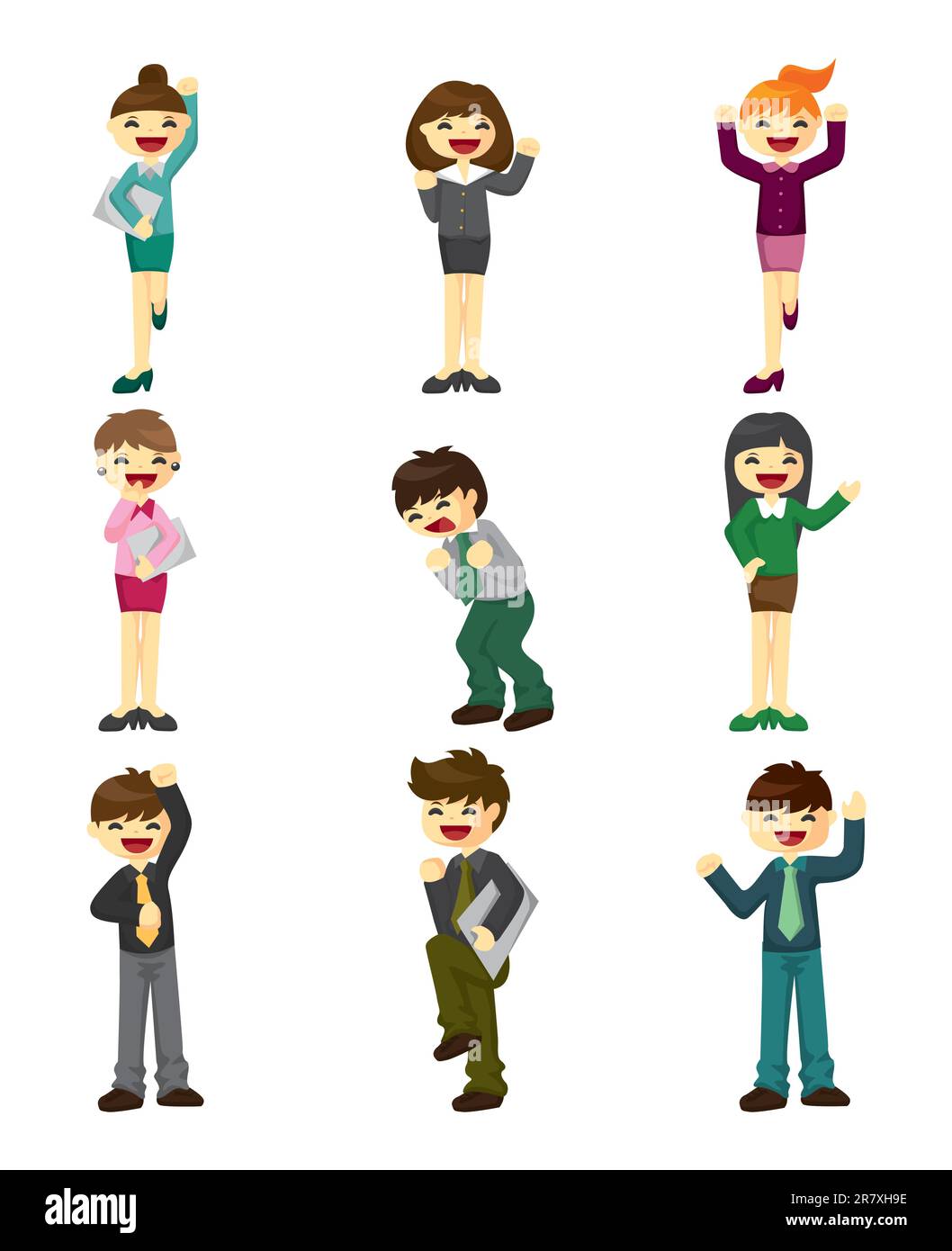 Happy Office People Clipart