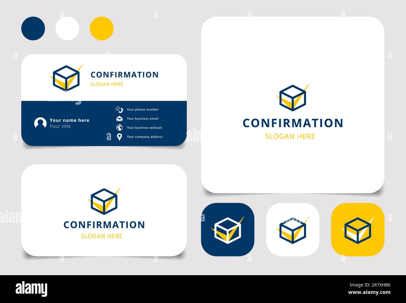 Confirmation logo design with editable slogan. Branding book and ...