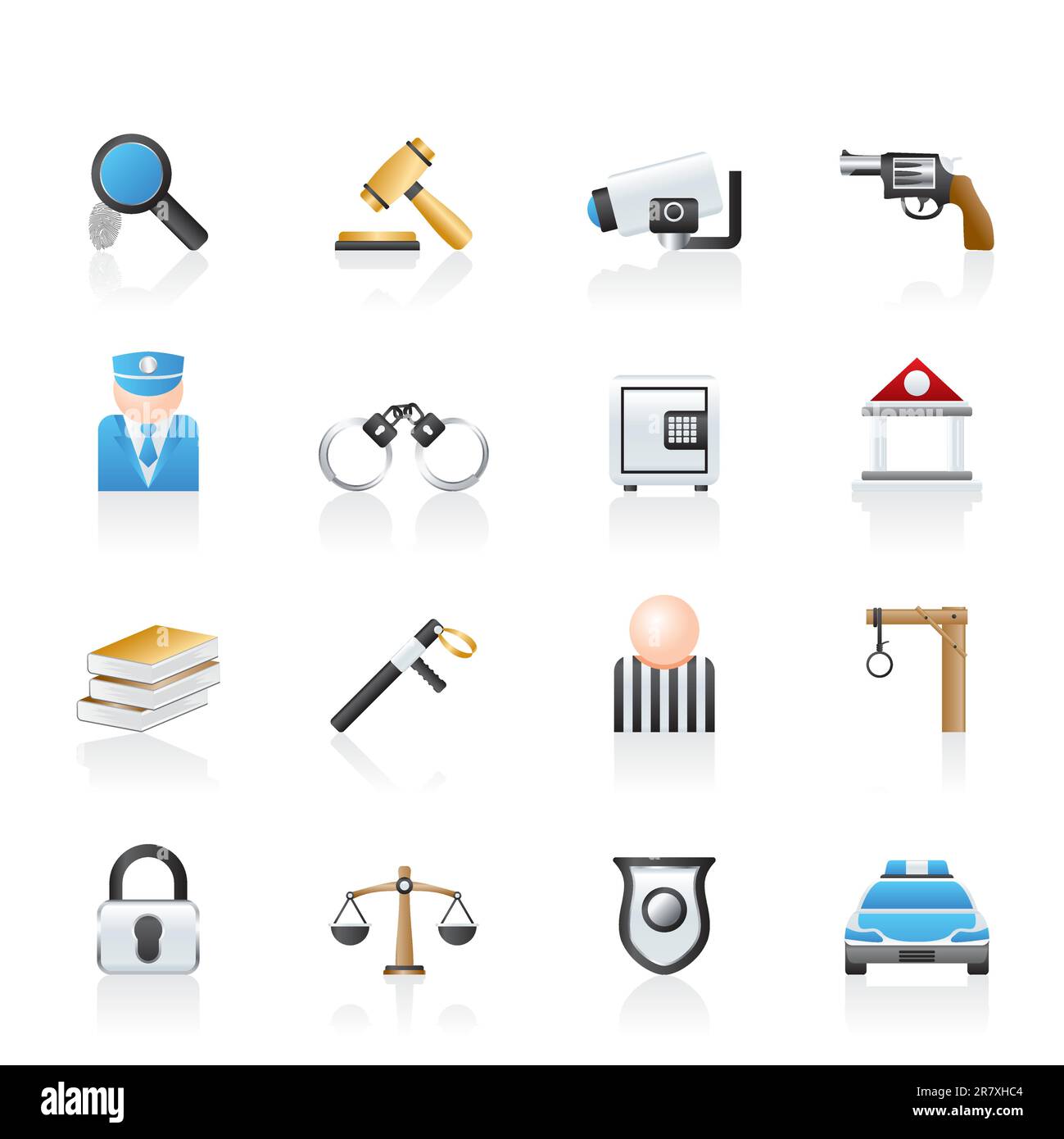 Crime icons hi-res stock photography and images - Alamy