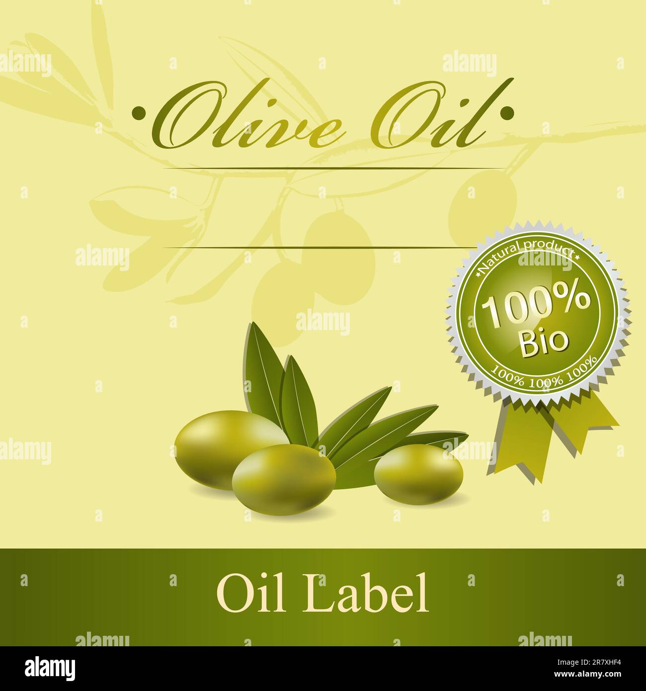 Olive oil label pattern Stock Vector Image & Art - Alamy