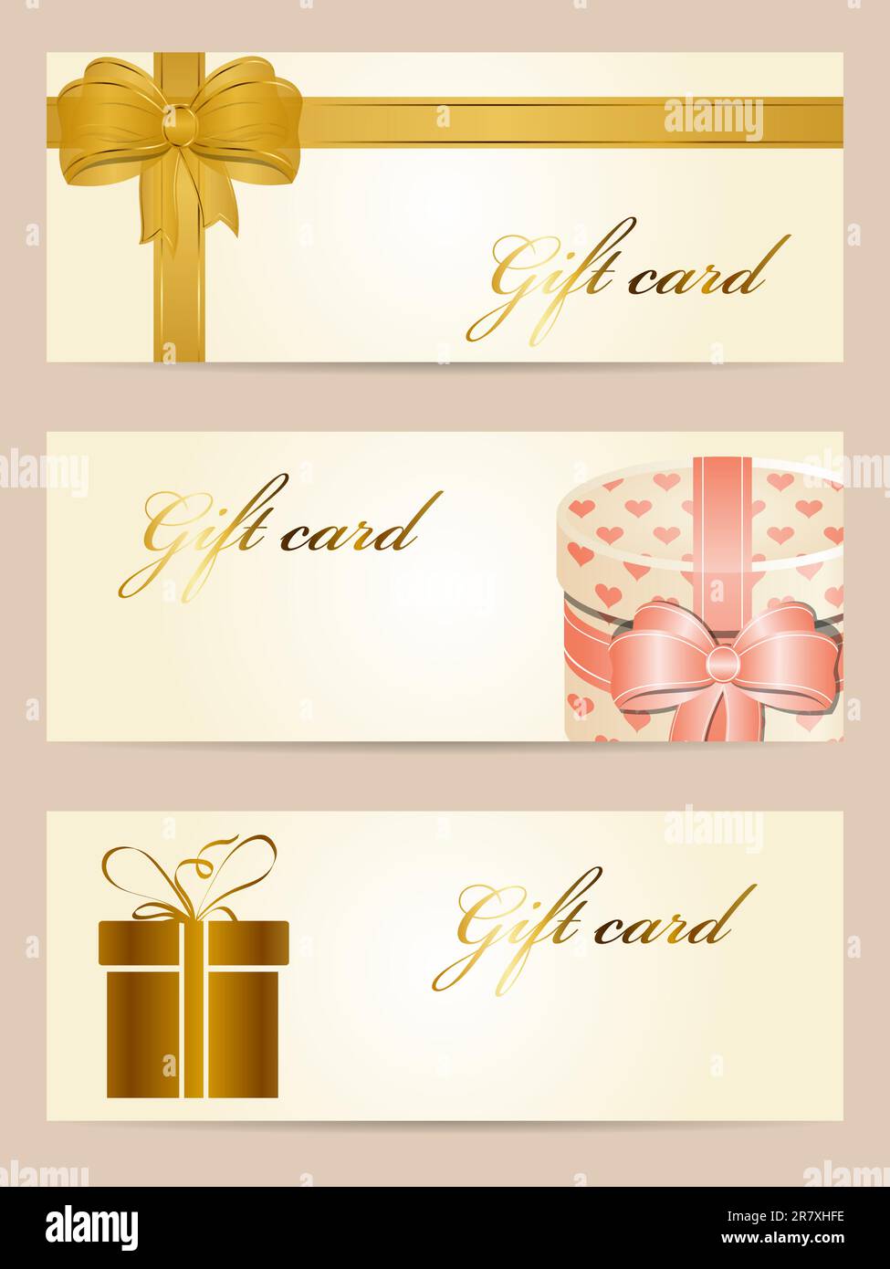 Gift box greeting cards Stock Vector Images - Alamy