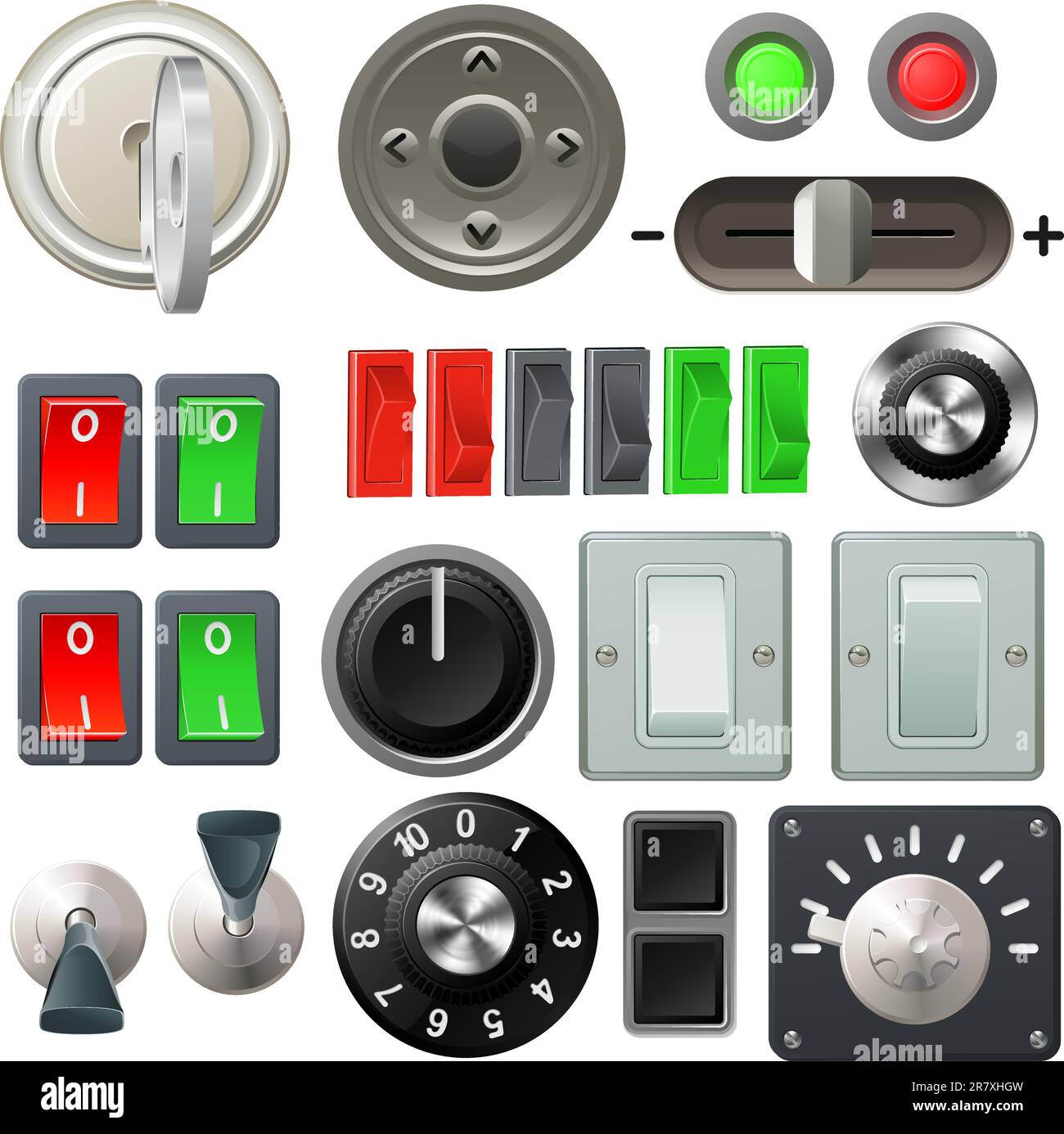 Knobs and switches Cut Out Stock Images & Pictures - Alamy