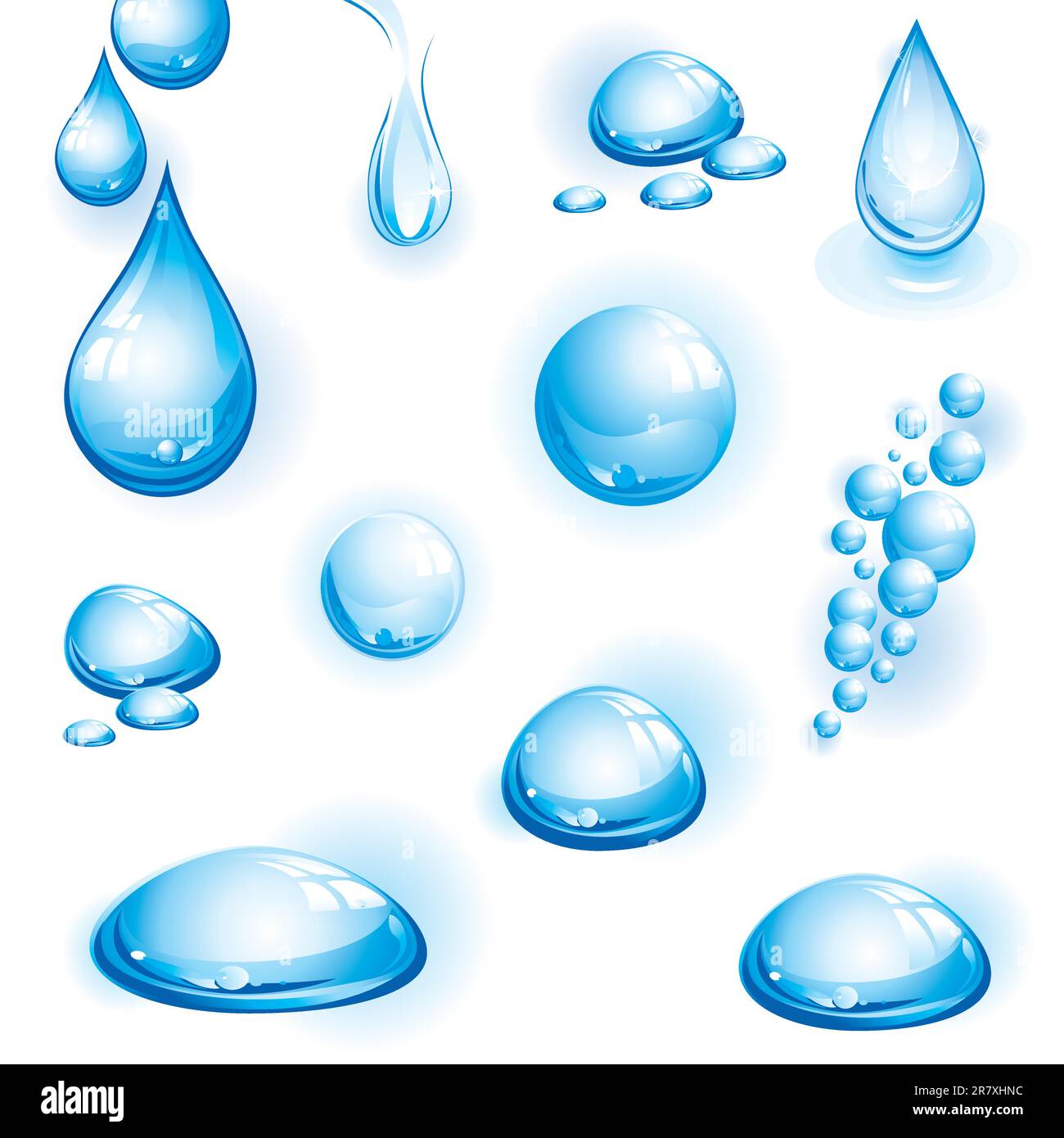water drops blue Stock Vector Image & Art - Alamy