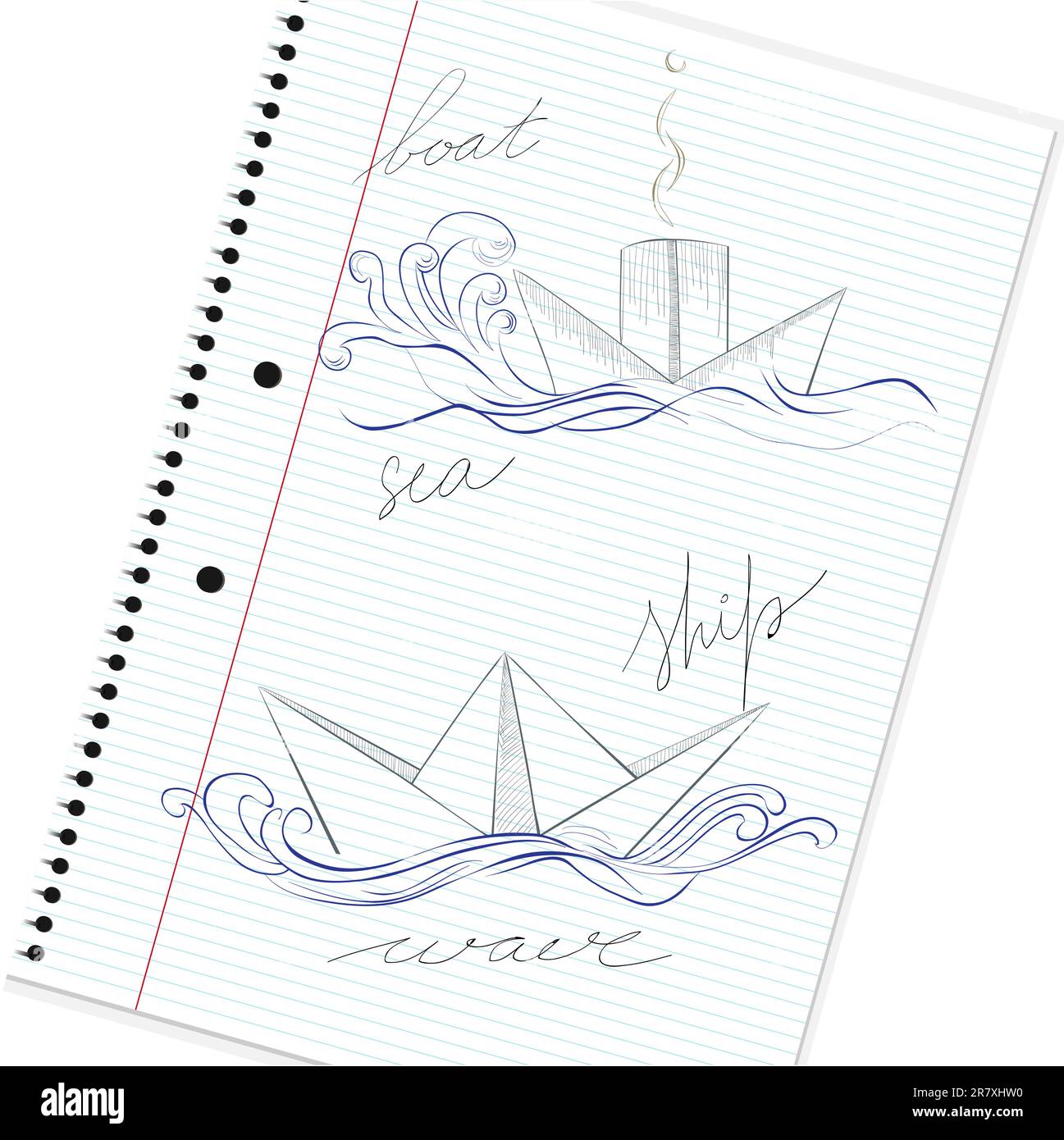 Sketch of hand drawn ship Stock Vector Image & Art - Alamy