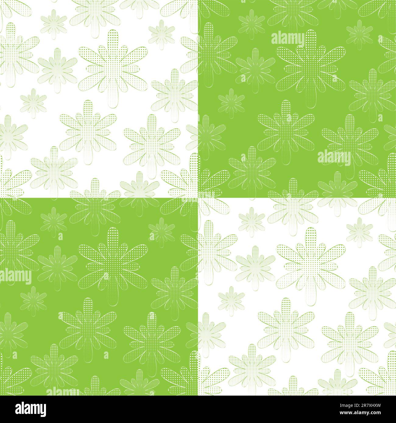 vector seamless background checkered with flowers Stock Vector Image ...