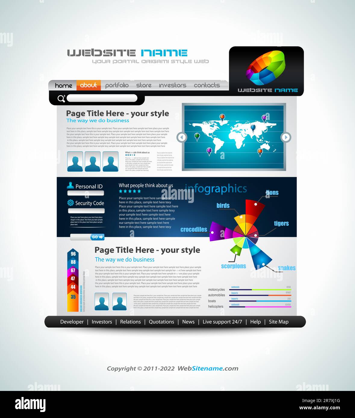 Complex Origami Website - Elegant Design for Business Presentations ...