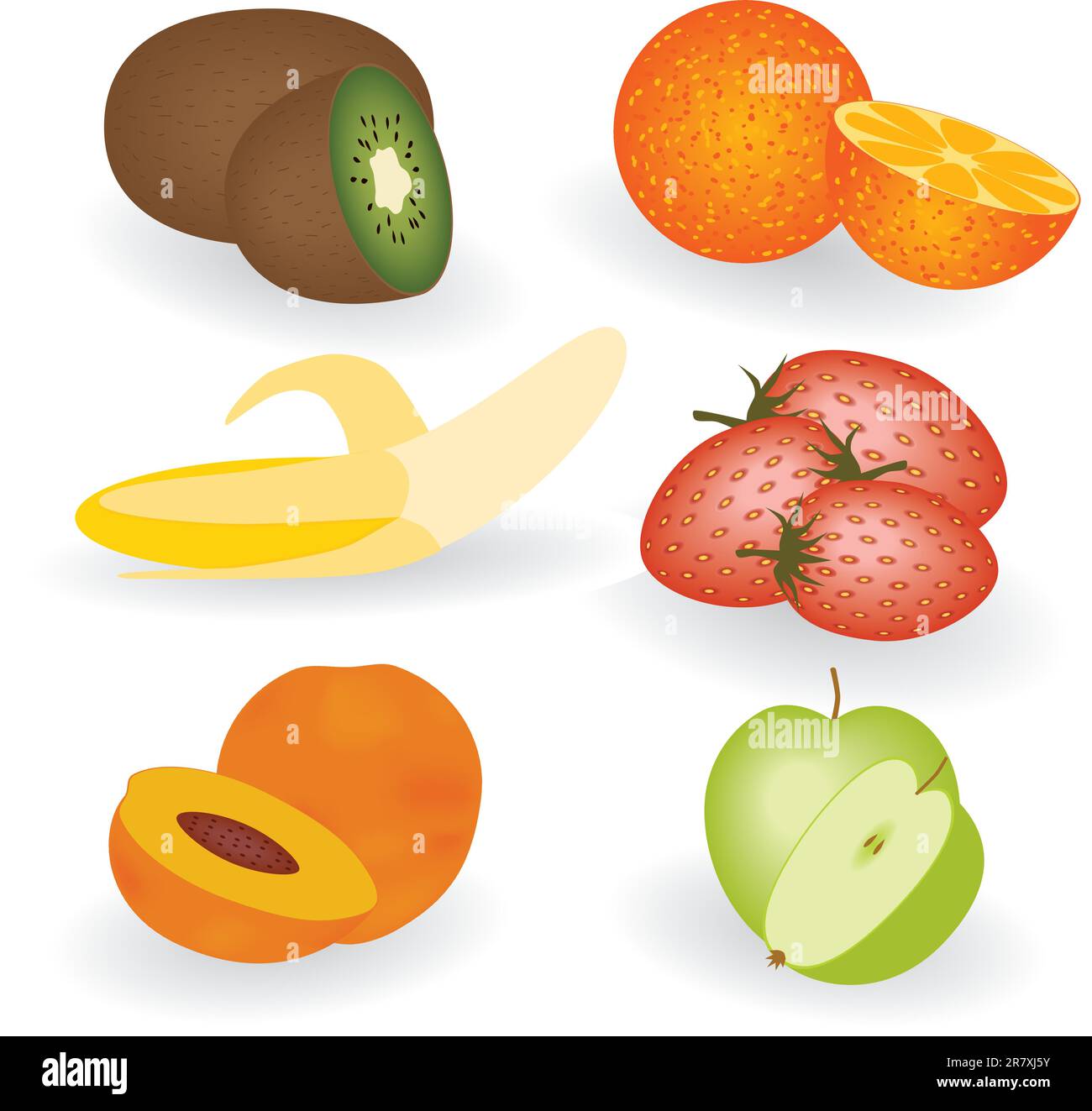 set of fruits Stock Vector Image & Art - Alamy
