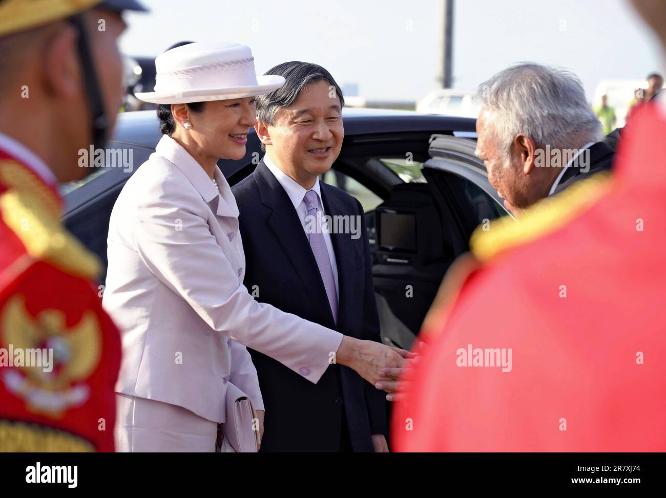 Japanese Emperor Naruhito and Empress Masako arrive at Jakarta Soekarno ...