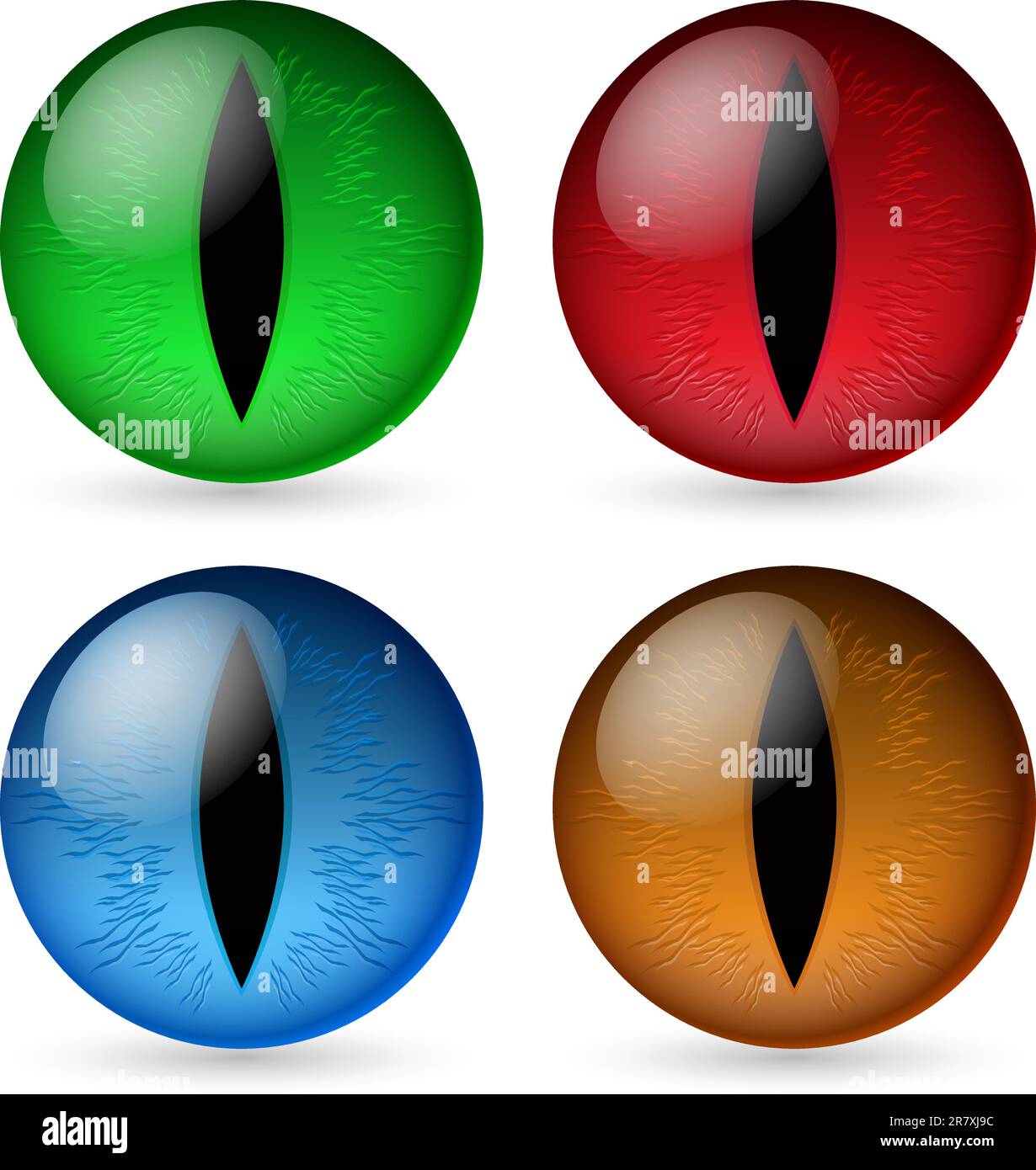 Colorful dragon eyes. Illustration of the designer on a white ...