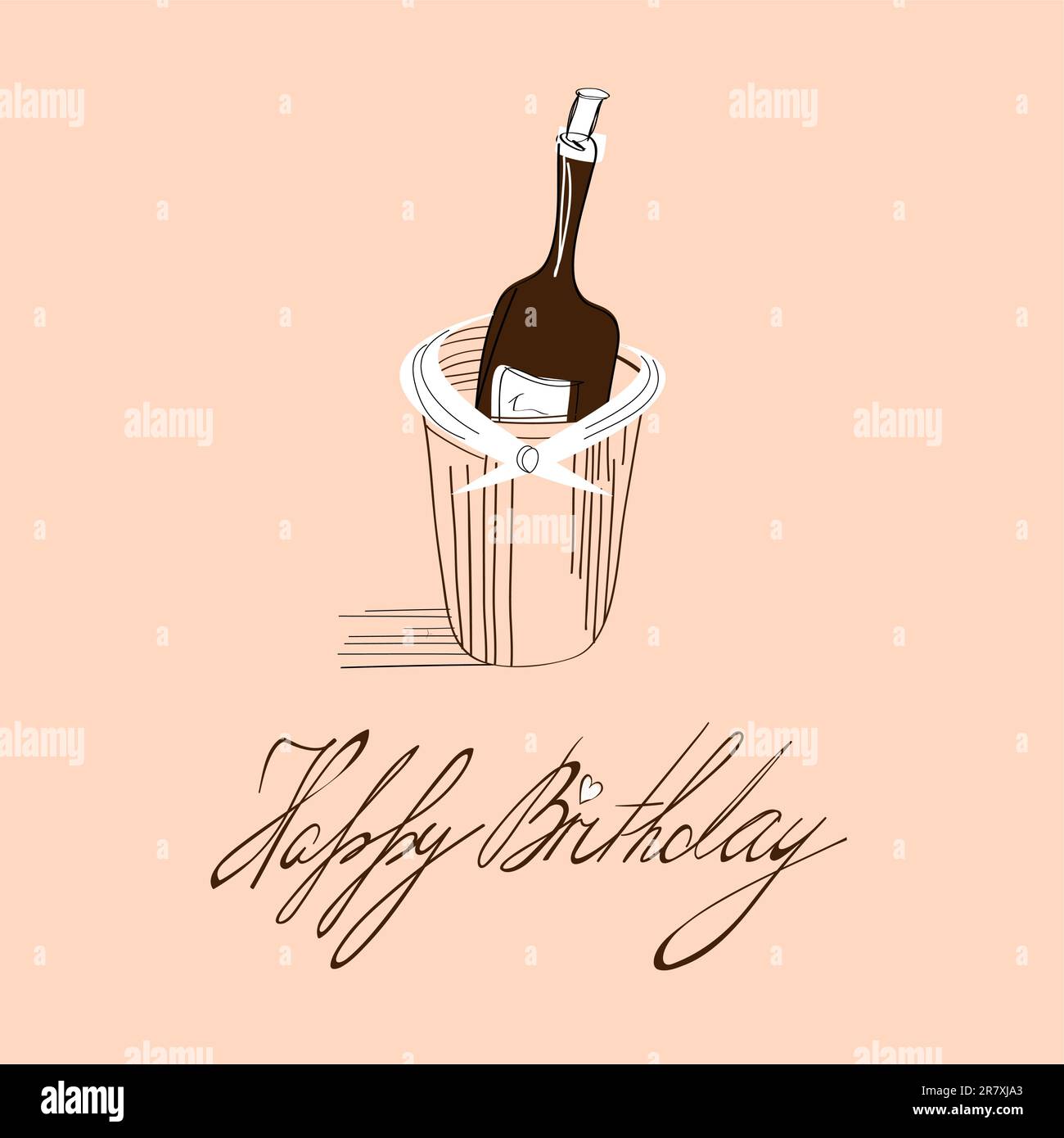 Template for birthday card with inscription Happy Birthday Stock Vector ...
