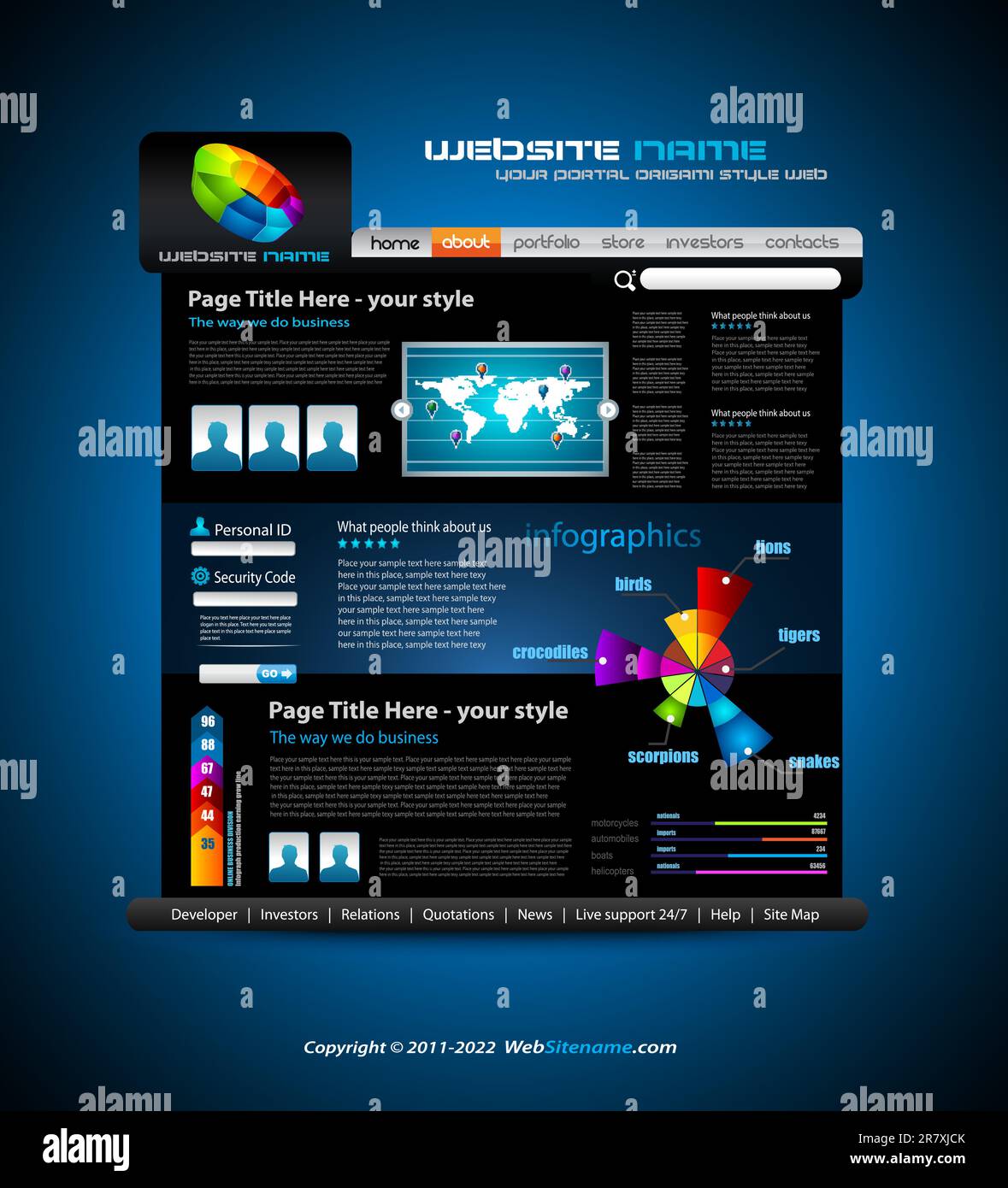 Complex Origami Website - Elegant Design for Business Presentations ...