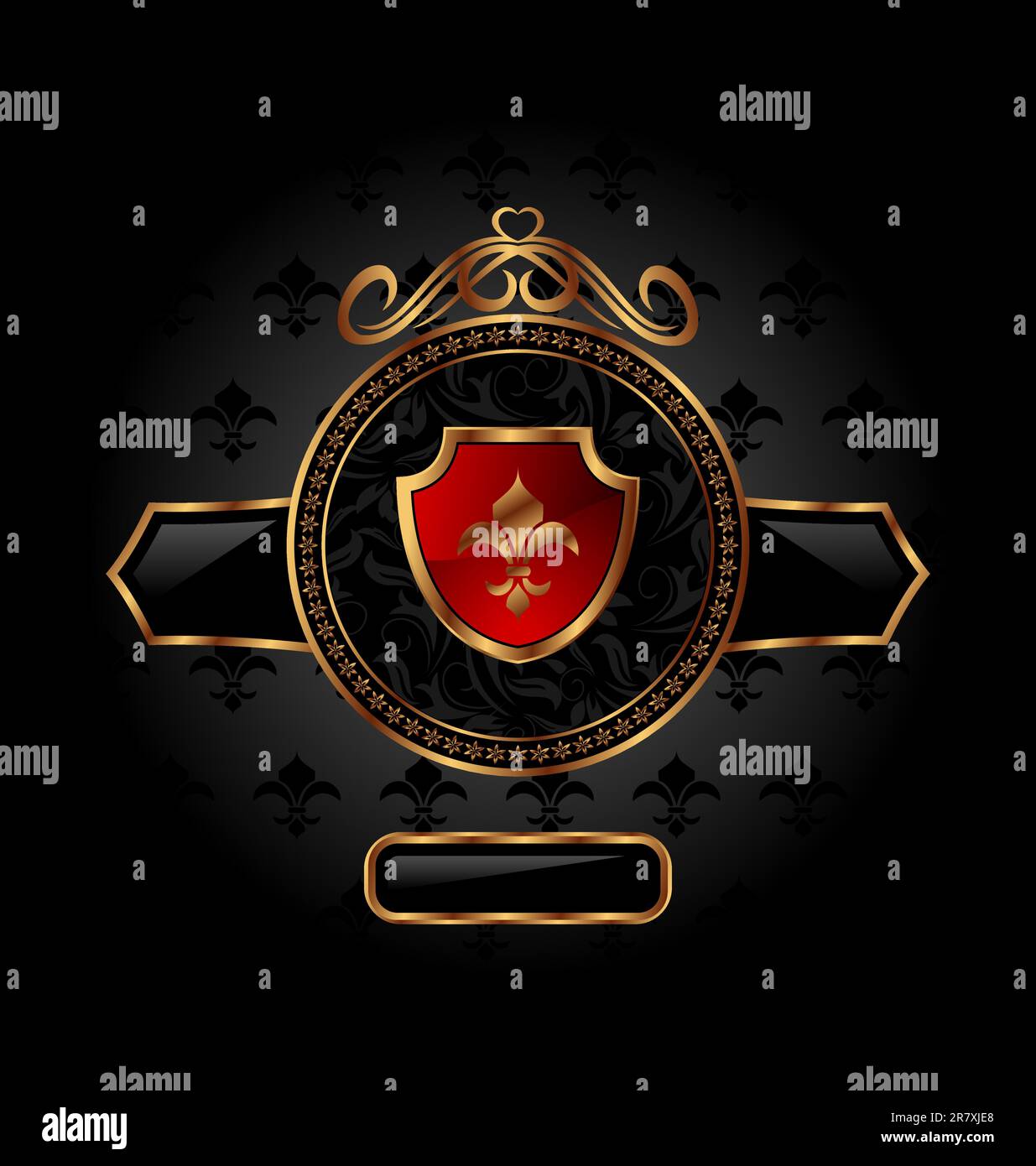 Illustration vintage background with shield - vector Stock Vector Image ...