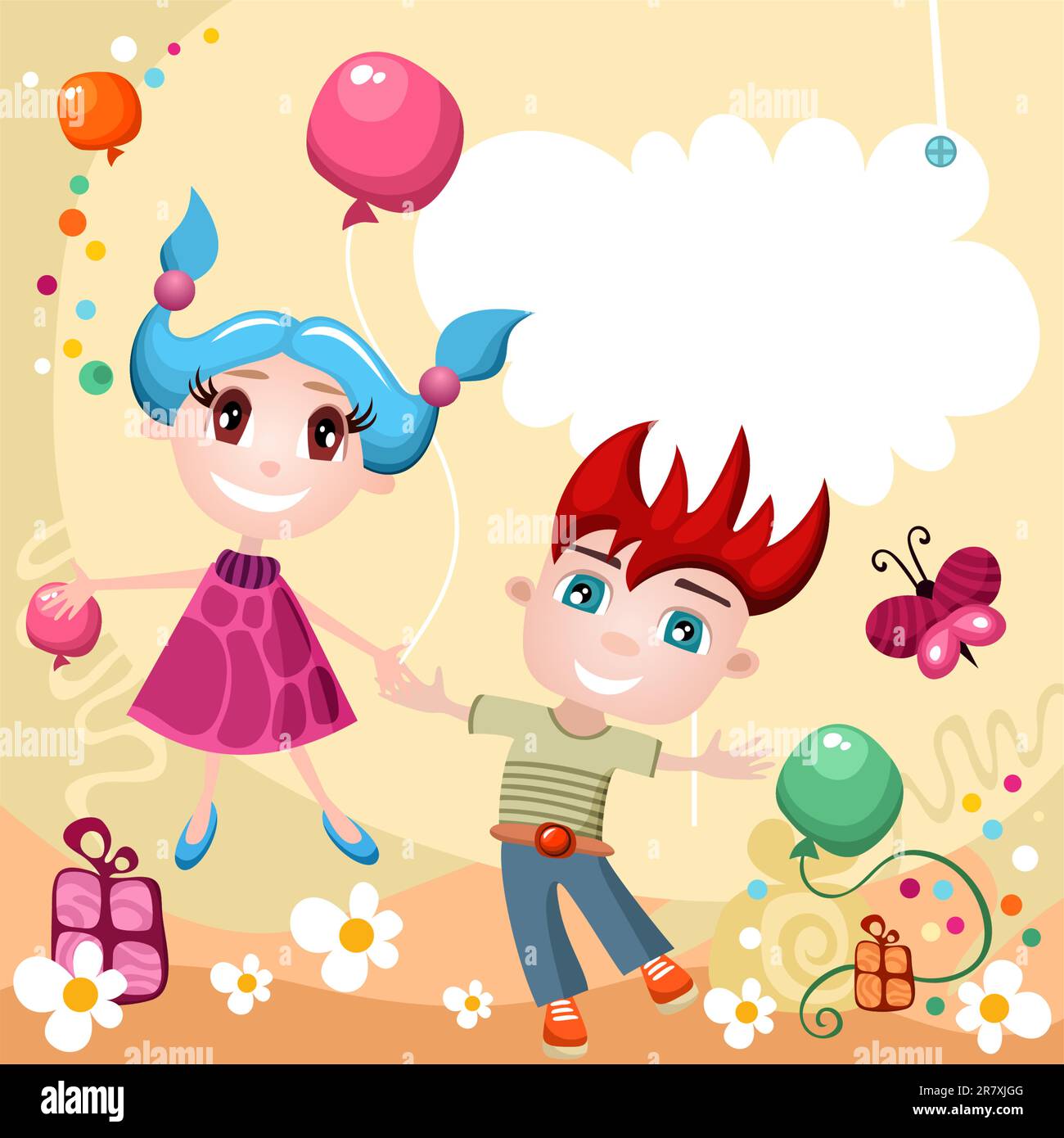 vector illustration of cute children Stock Vector Image & Art - Alamy