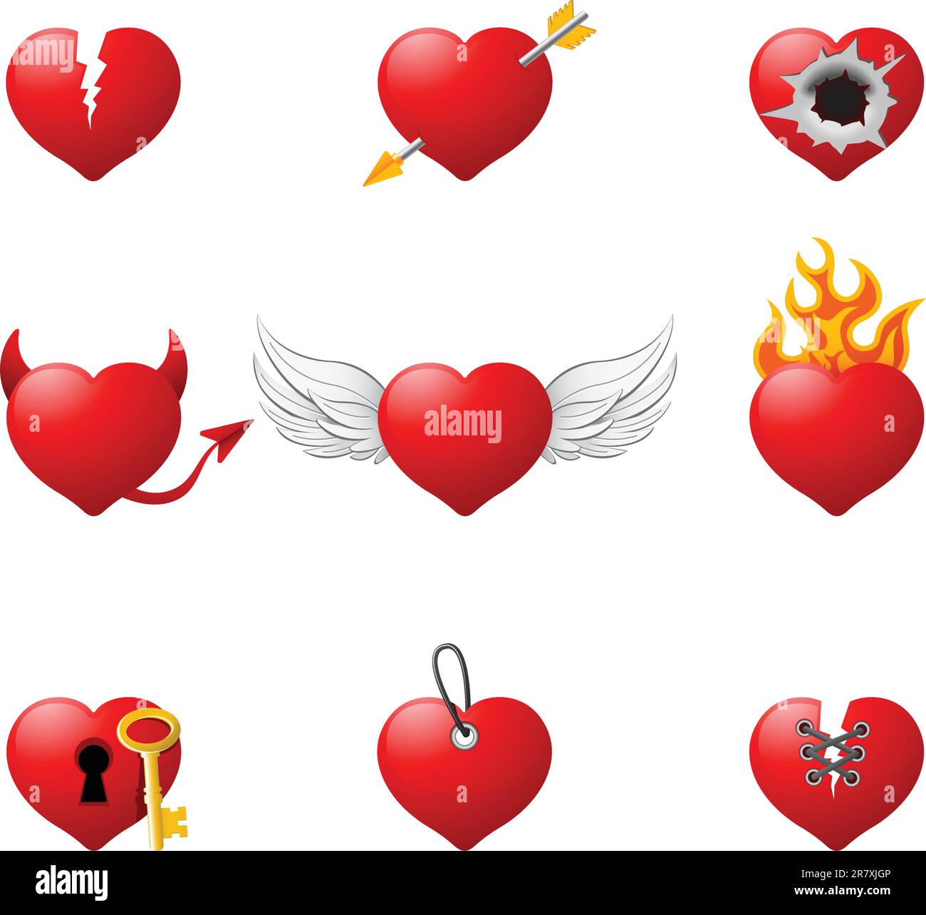 Love hearts, part 2 Stock Vector Image & Art - Alamy