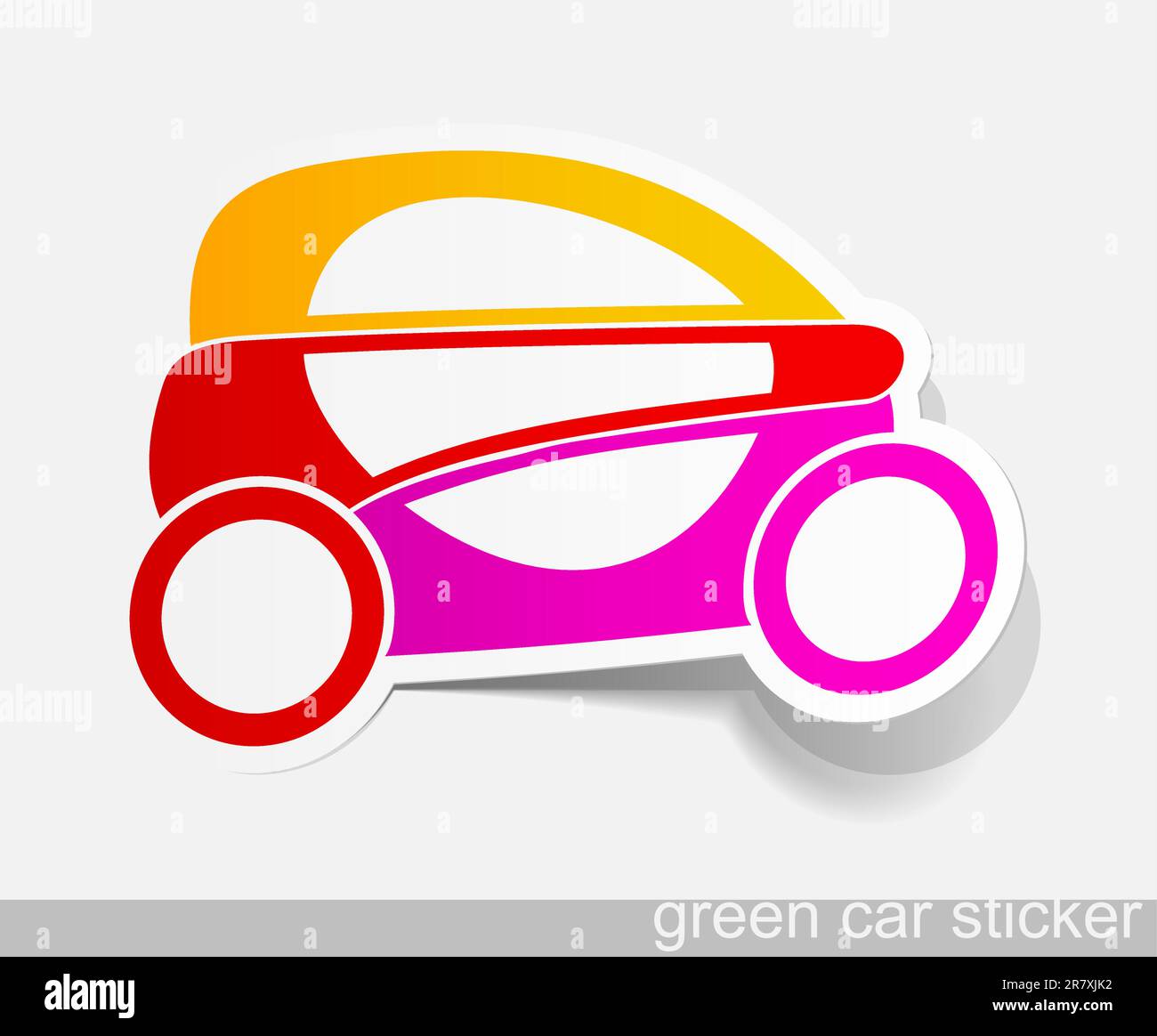 Environmental car sticker Stock Vector Images - Alamy