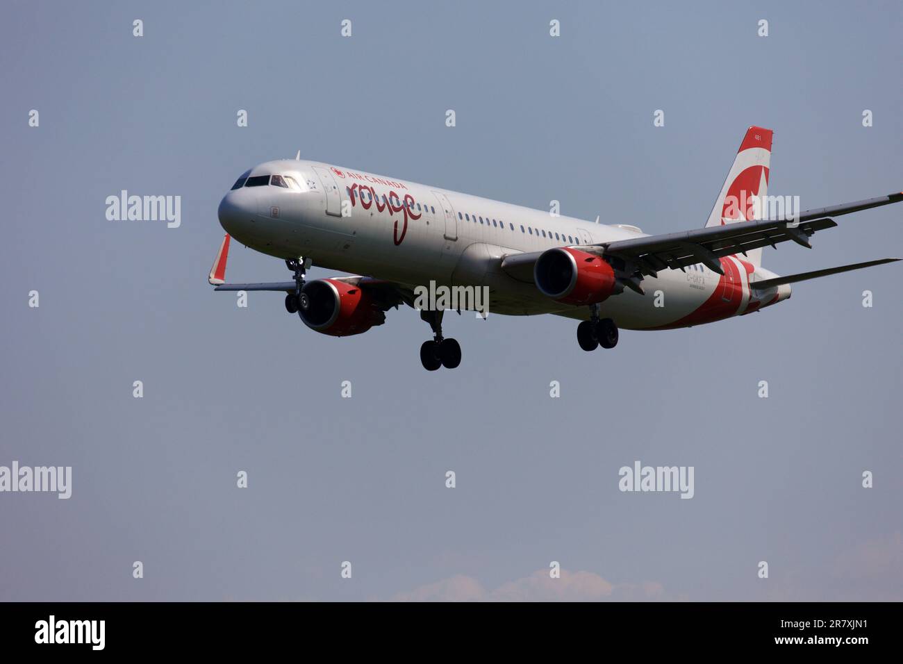 Rouge Airline Airbus 321, C-GKFA, Landing at Pearson Airport, Toronto ...