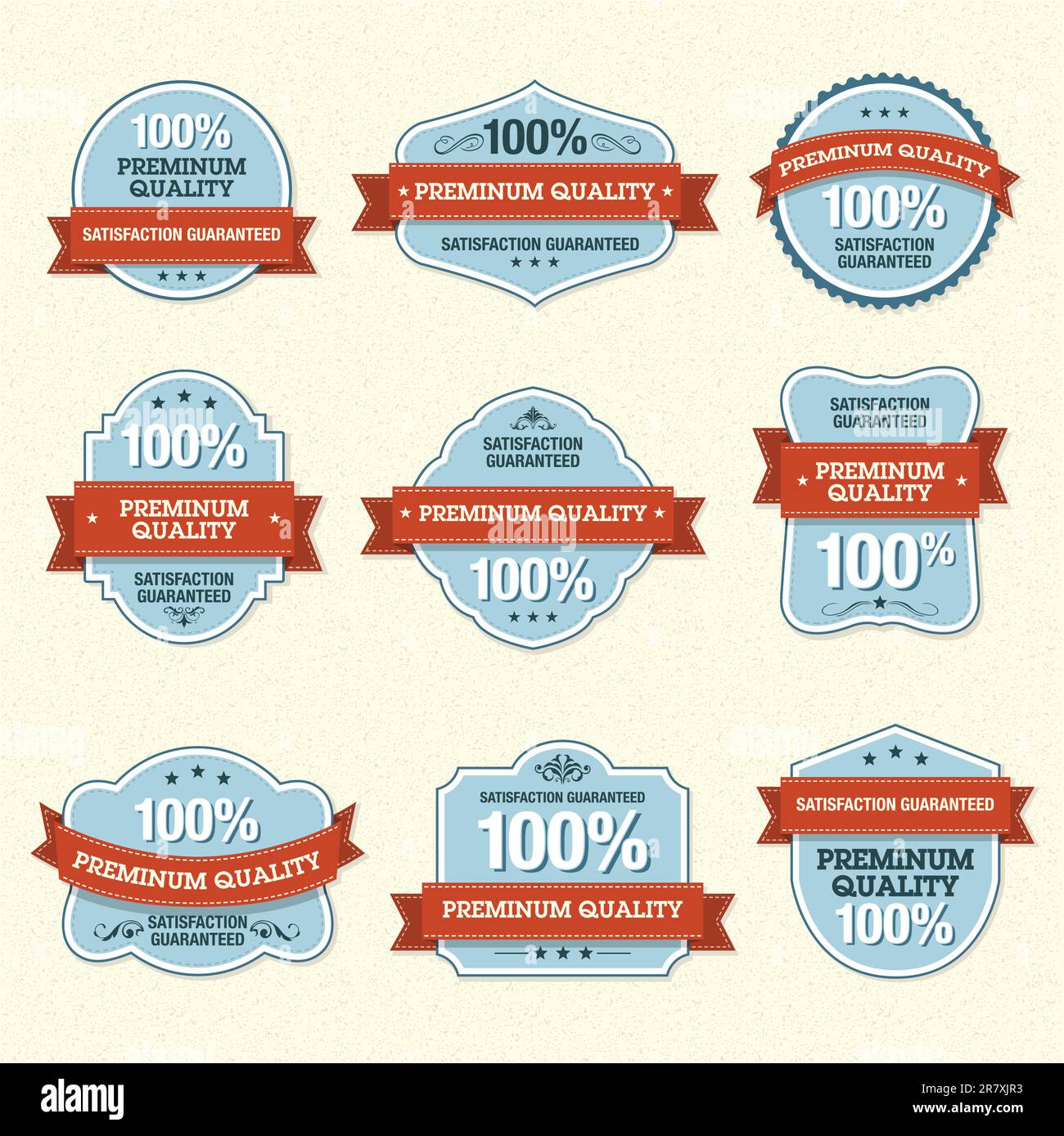Set of vector premium quality labels Stock Vector Image & Art - Alamy