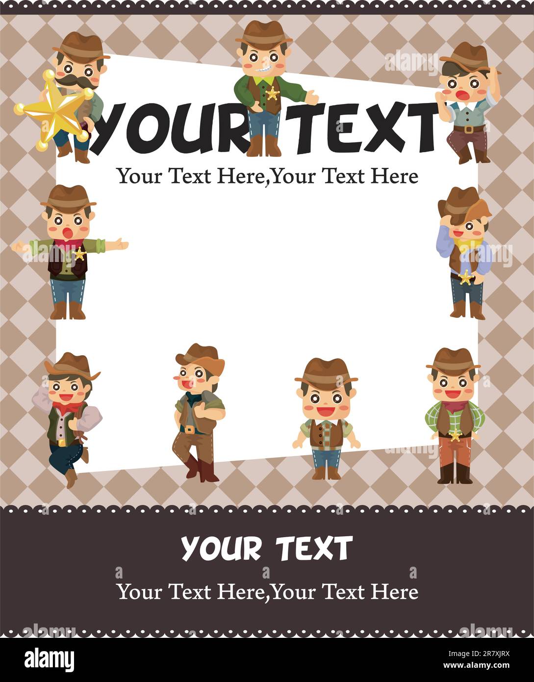 Cowboy birthday Stock Vector Images - Alamy