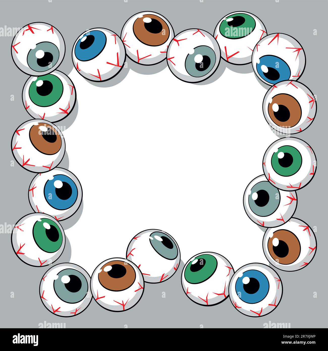 Eyeballs frame on white background. Vector Illustration Stock Vector ...