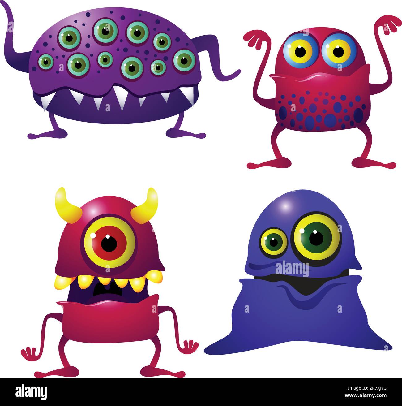 Colorful monster illustration Stock Vector Images - Alamy
