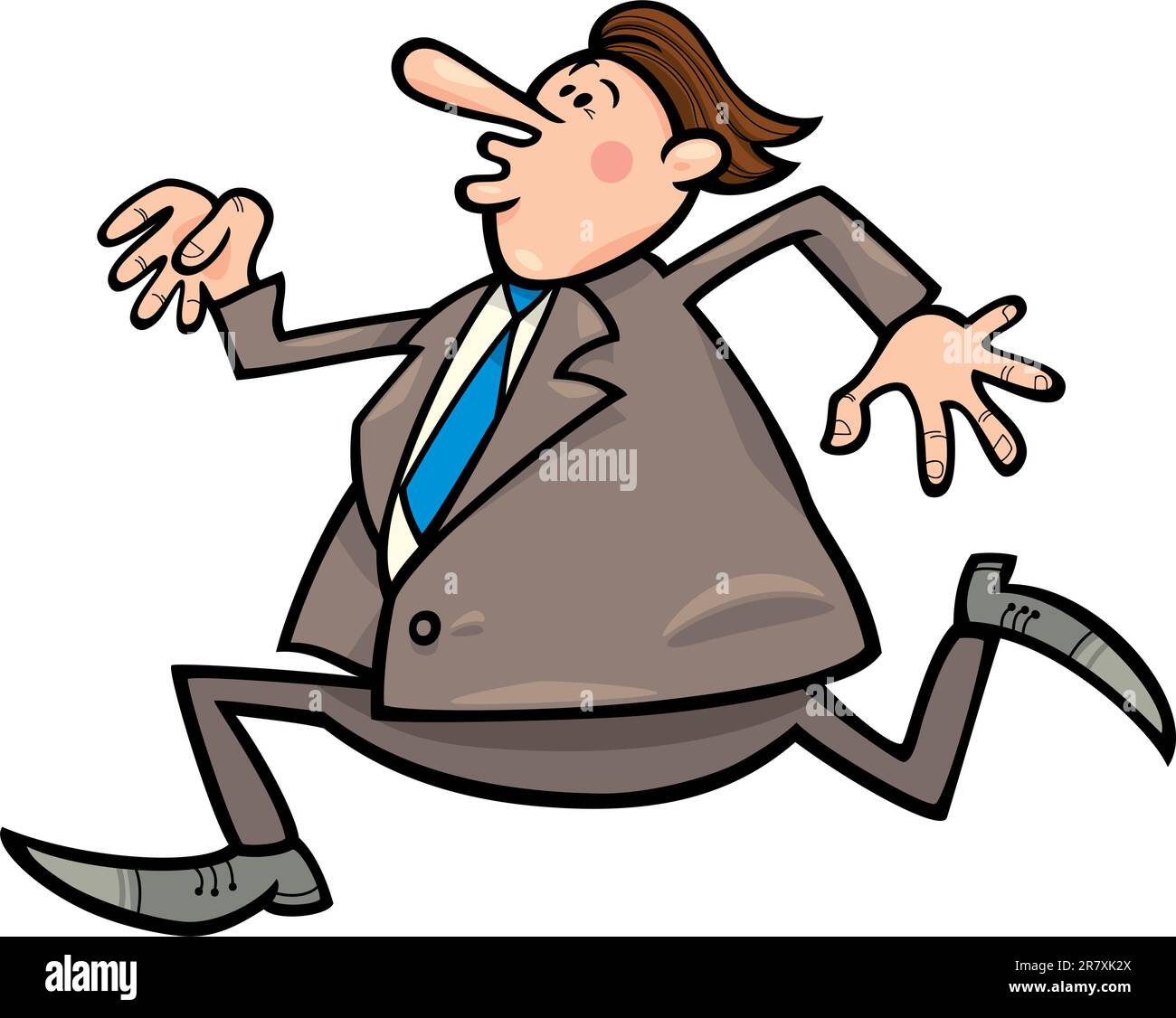 Cartoon Humorous Illustration Of Funny Running Overweight Businessman cartoon-humorous-illustration-of-funny-running-overweight-businessman