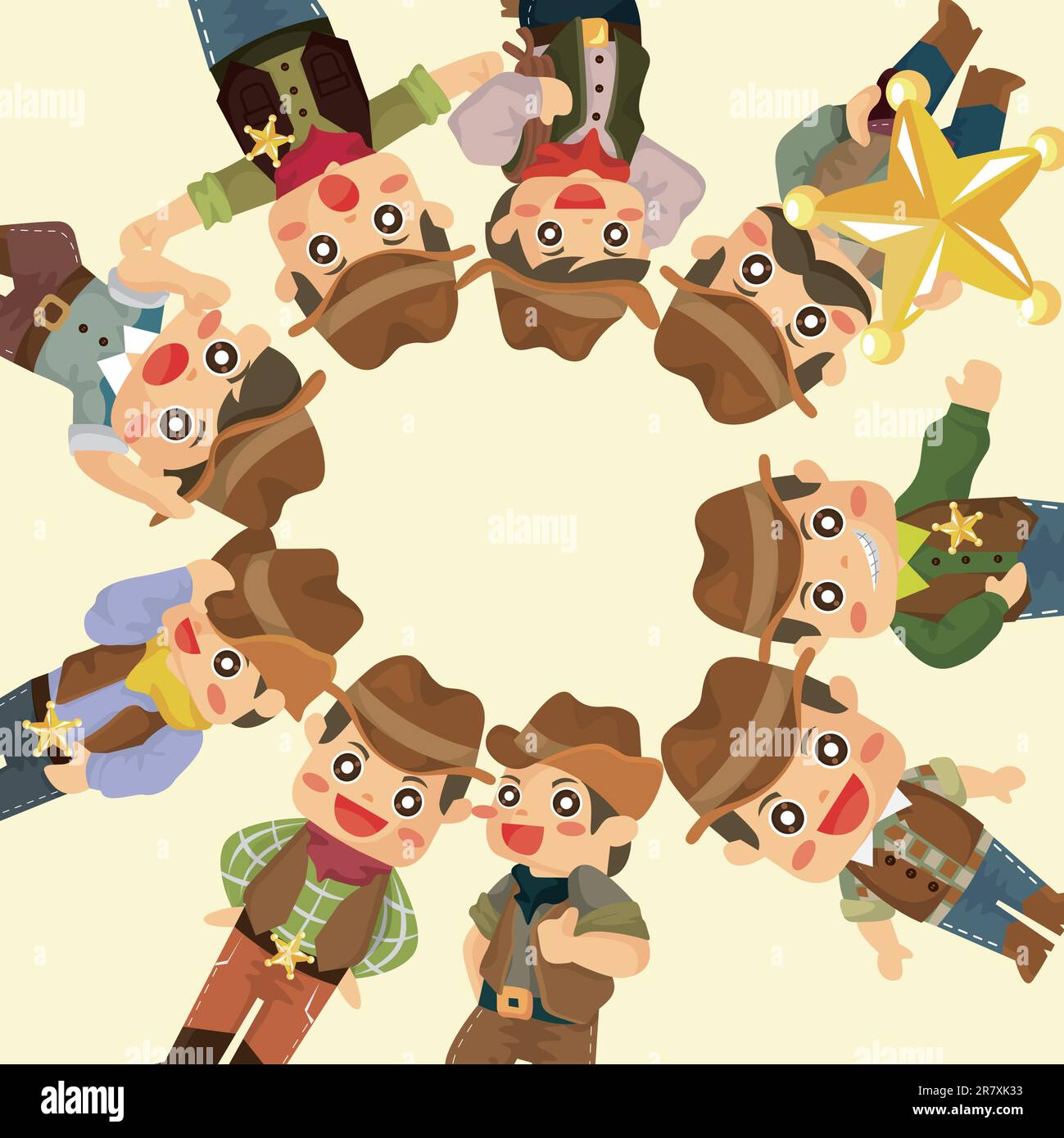 cartoon cowboy card Stock Vector Image & Art - Alamy