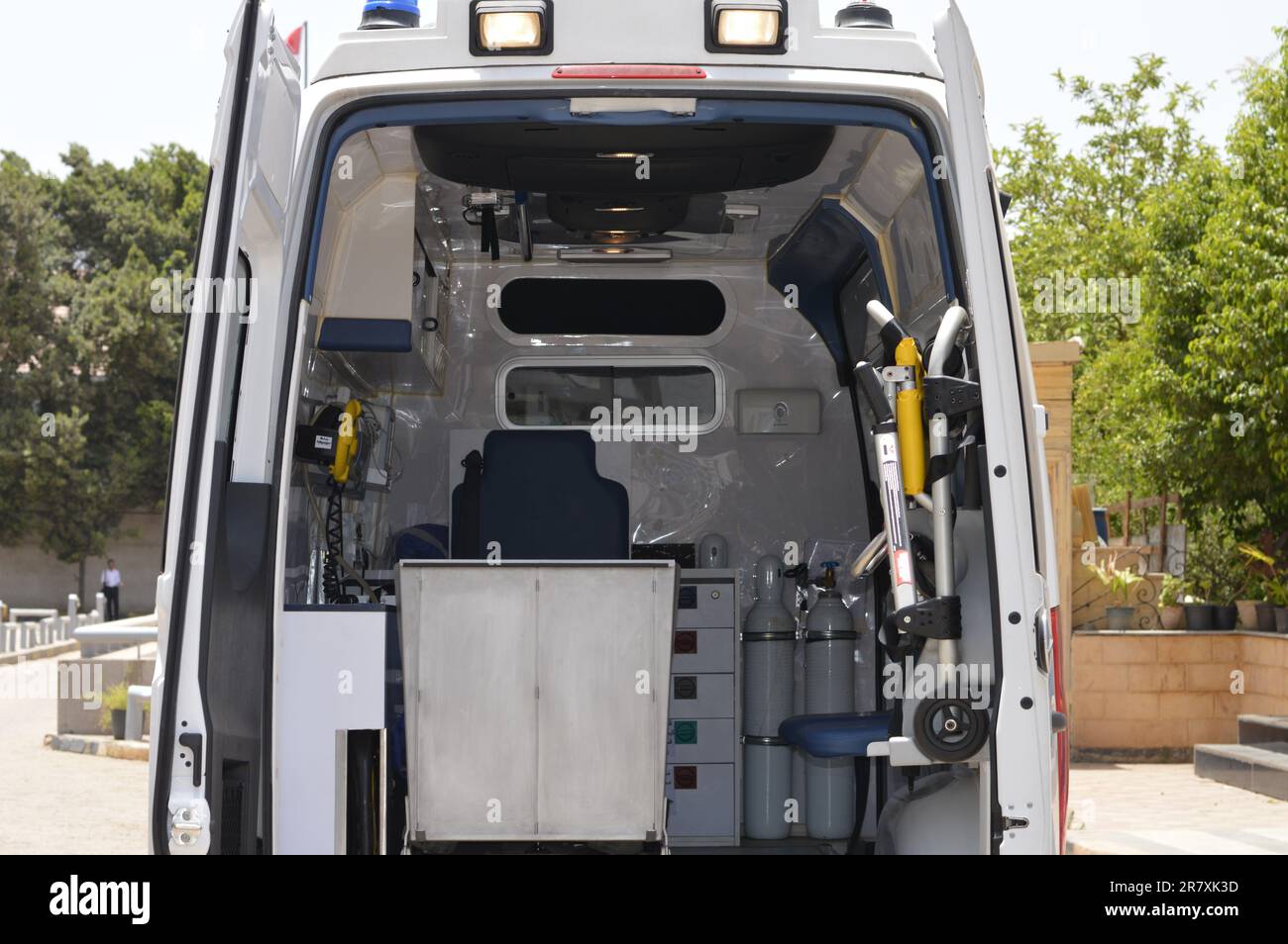 Cairo, Egypt, June 17 2023: Fully medically equipped Mercedes Benz ...