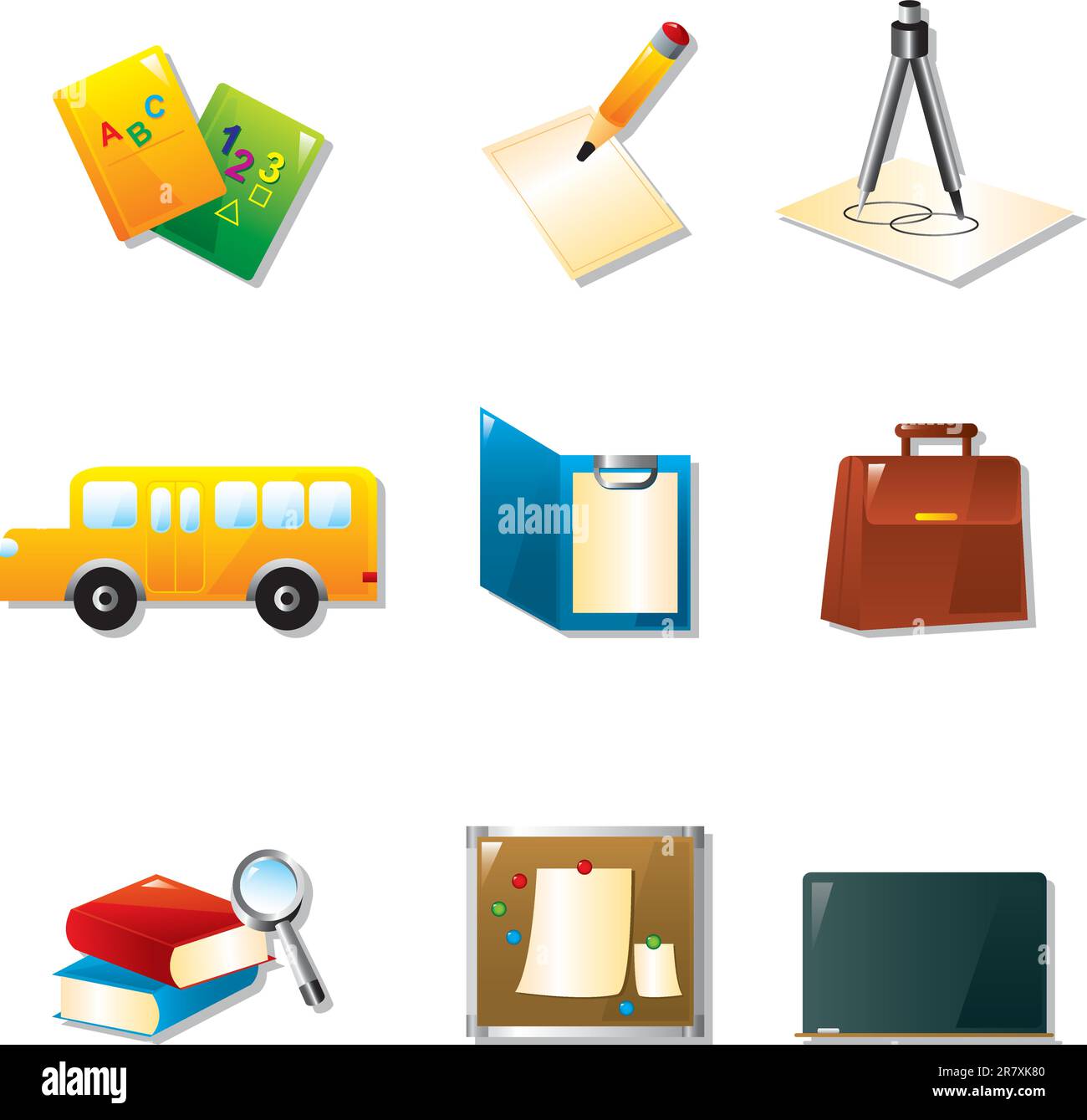 School bus circle icon Stock Vector Images - Alamy