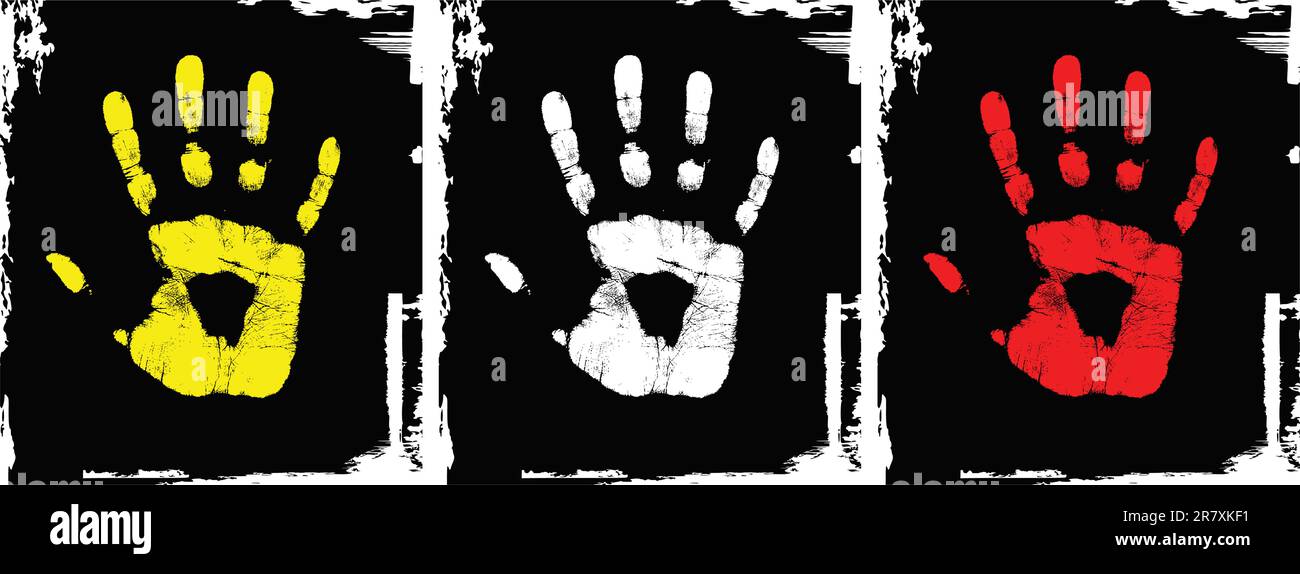 Color hand print Stock Vector Images - Alamy