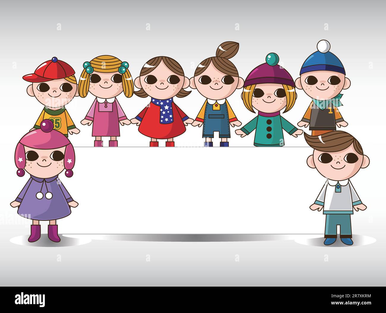 Winter portrait child Stock Vector Images - Alamy