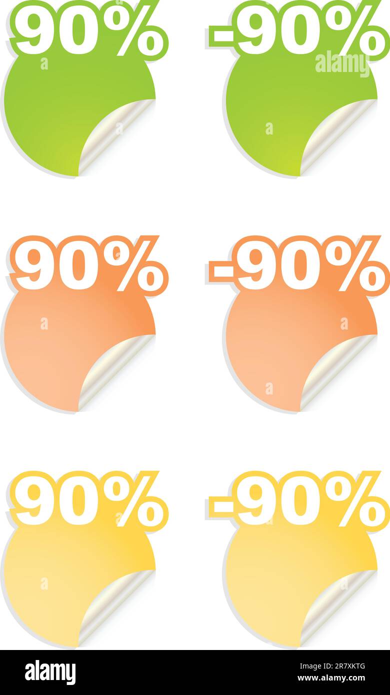 Number 90 percent icon Stock Vector Images - Alamy