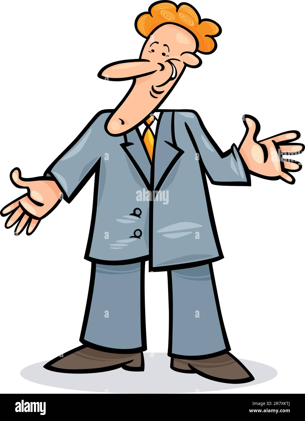 cartoon illustration of funny man in suit Stock Vector Image & Art - Alamy